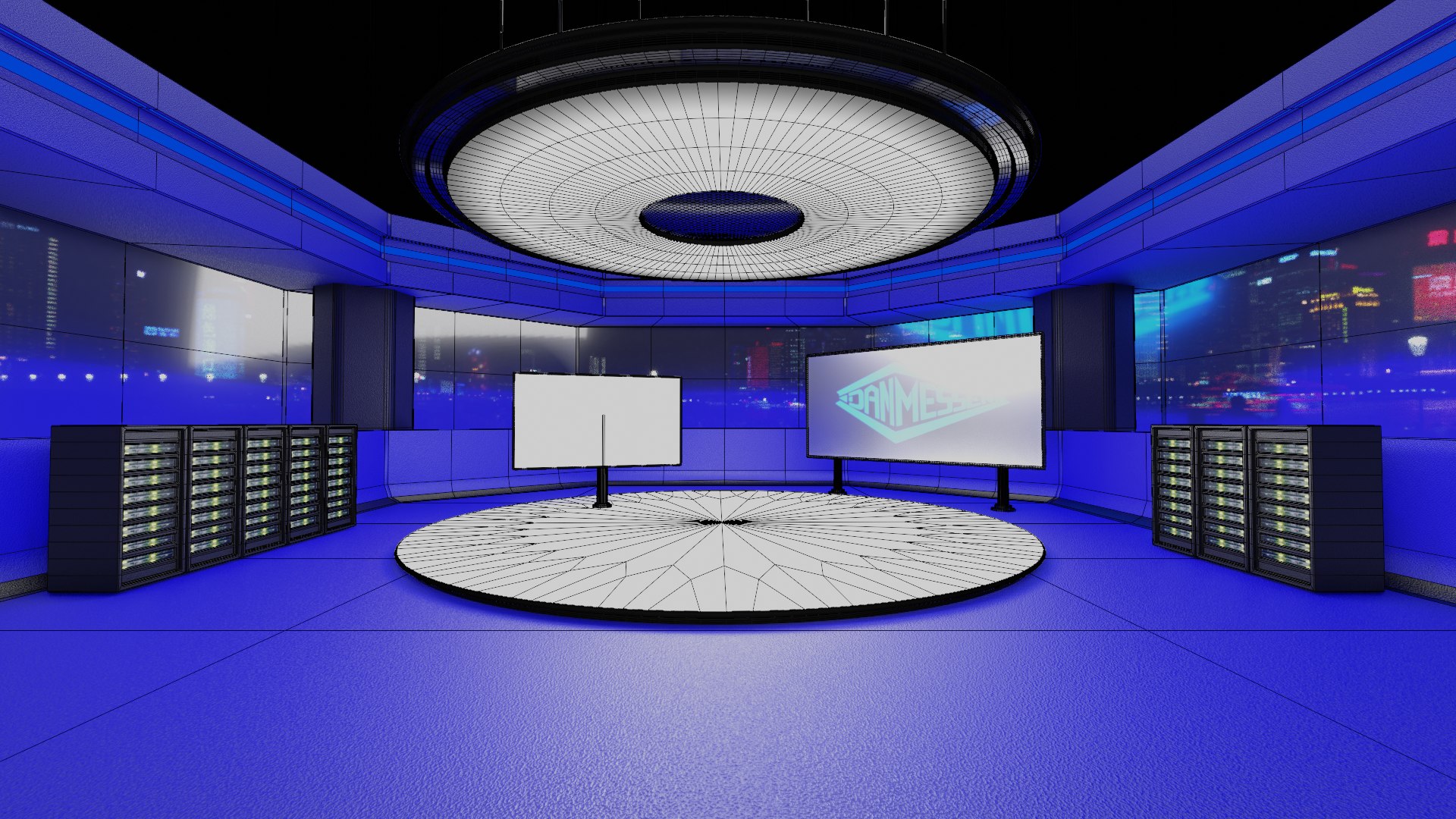 3D Blue Studio Set Model - TurboSquid 1914562