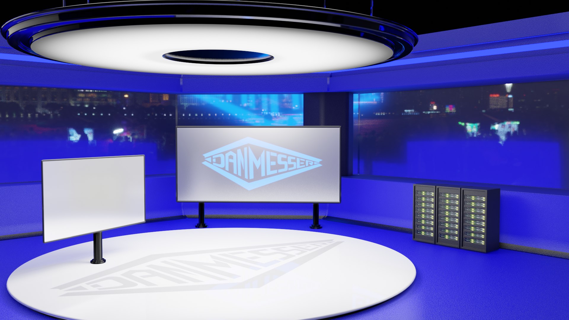 3D Blue Studio Set Model - TurboSquid 1914562