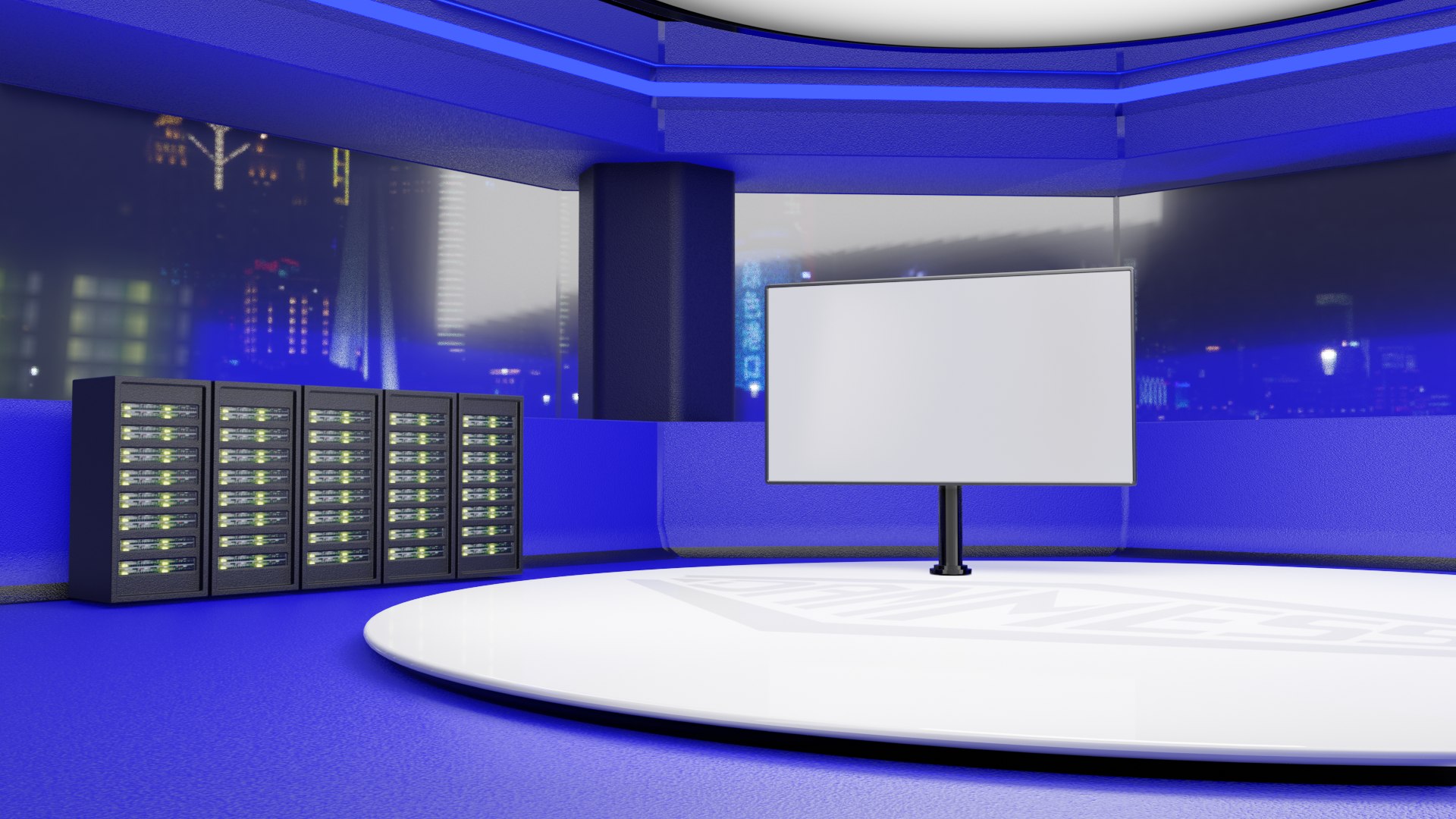 3D Blue Studio Set Model - TurboSquid 1914562