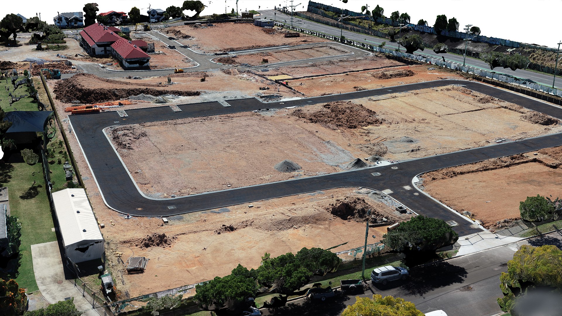 Worksite Construction Road Building Estate 3D - TurboSquid 1943878