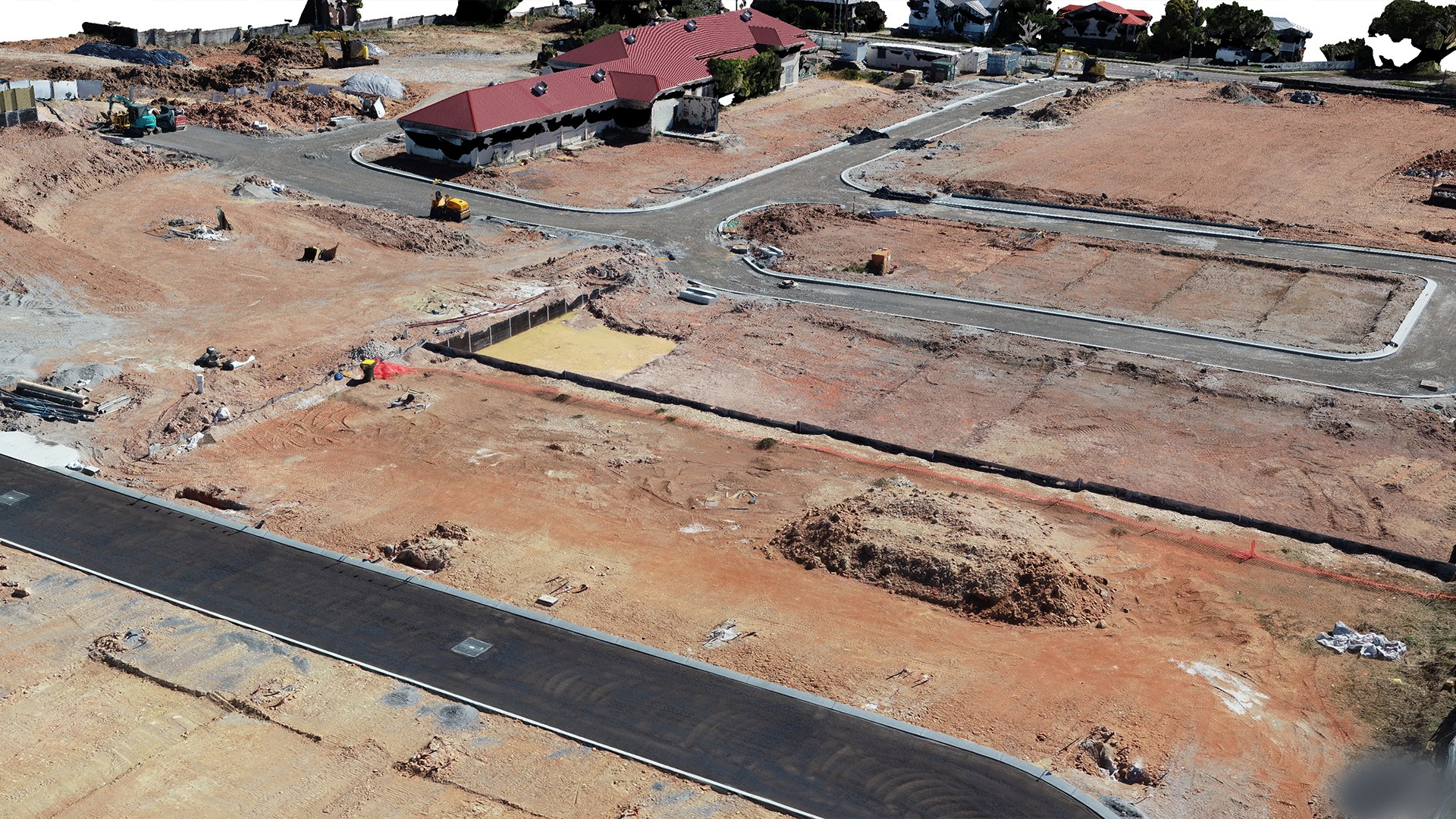 Worksite Construction Road Building Estate 3D - TurboSquid 1943878