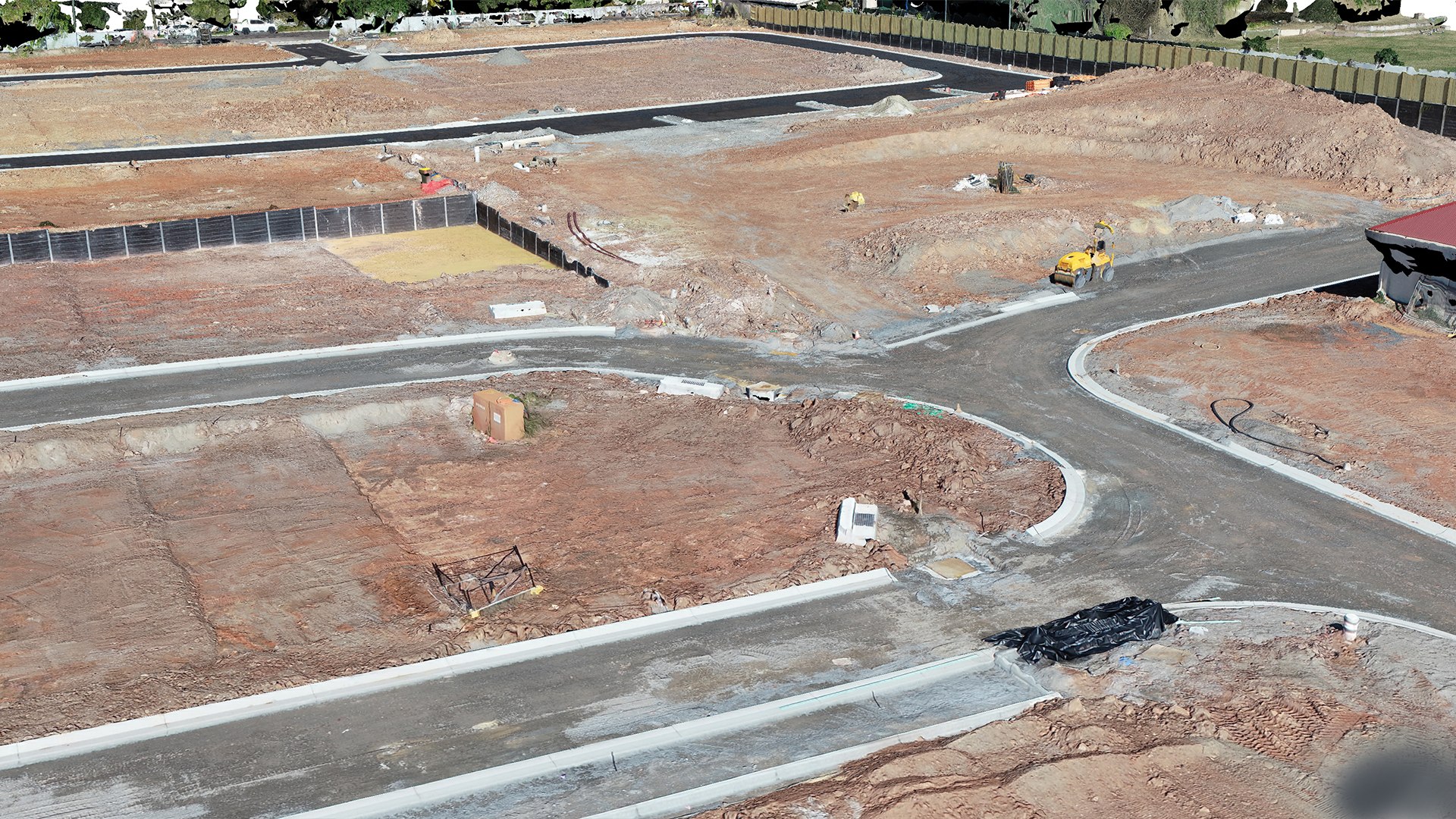 Worksite Construction Road Building Estate 3D - TurboSquid 1943878