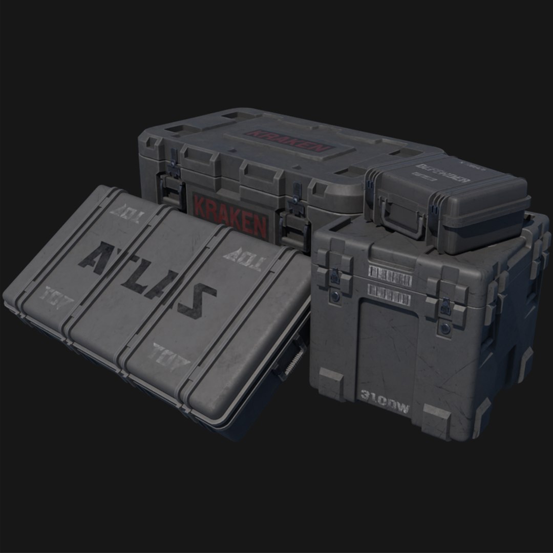 Military Cases Prop Pack 3D Model - TurboSquid 2283782