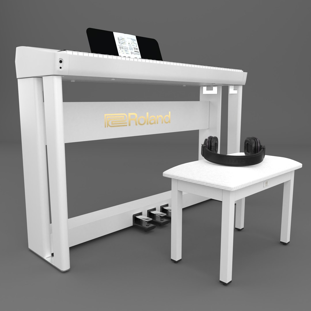 3D Roland Musical Set White Model - TurboSquid 2012918