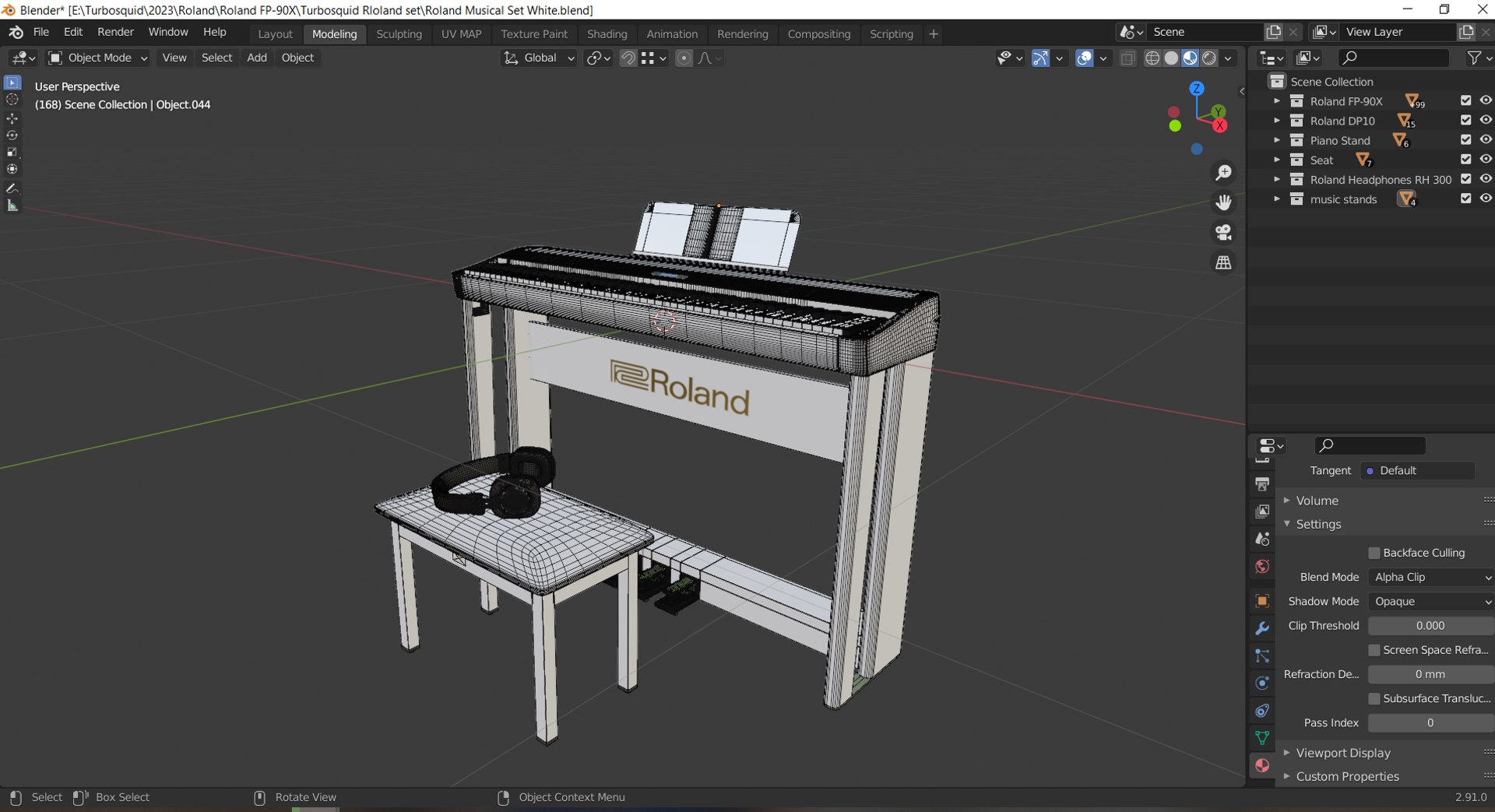 3D Roland Musical Set White model - TurboSquid 2012918
