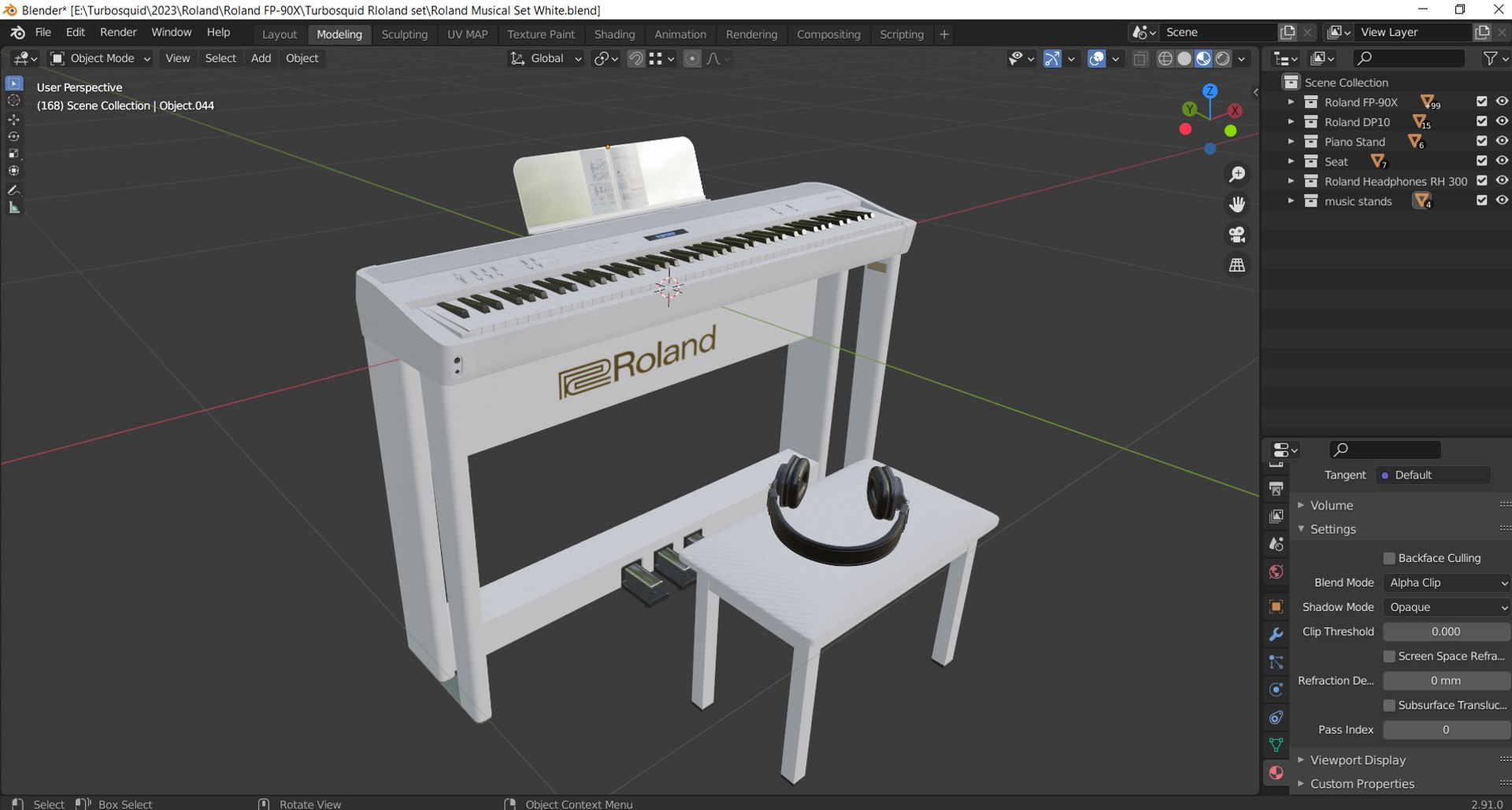 3D Roland Musical Set White model - TurboSquid 2012918
