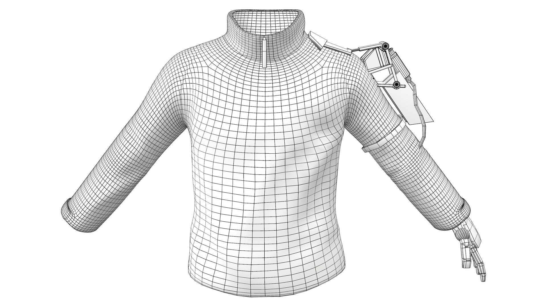 Male Orange Cyberpunk Jacket Coat 3D Model - TurboSquid 2073337