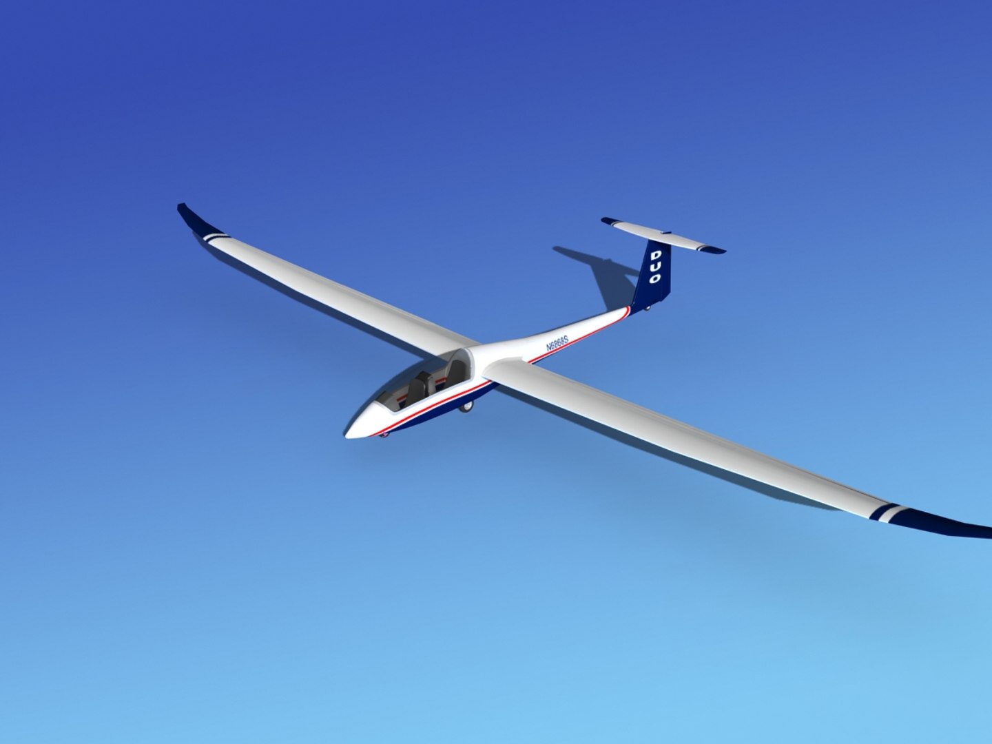 3d Model Of Discus Duo Sailplane Plane