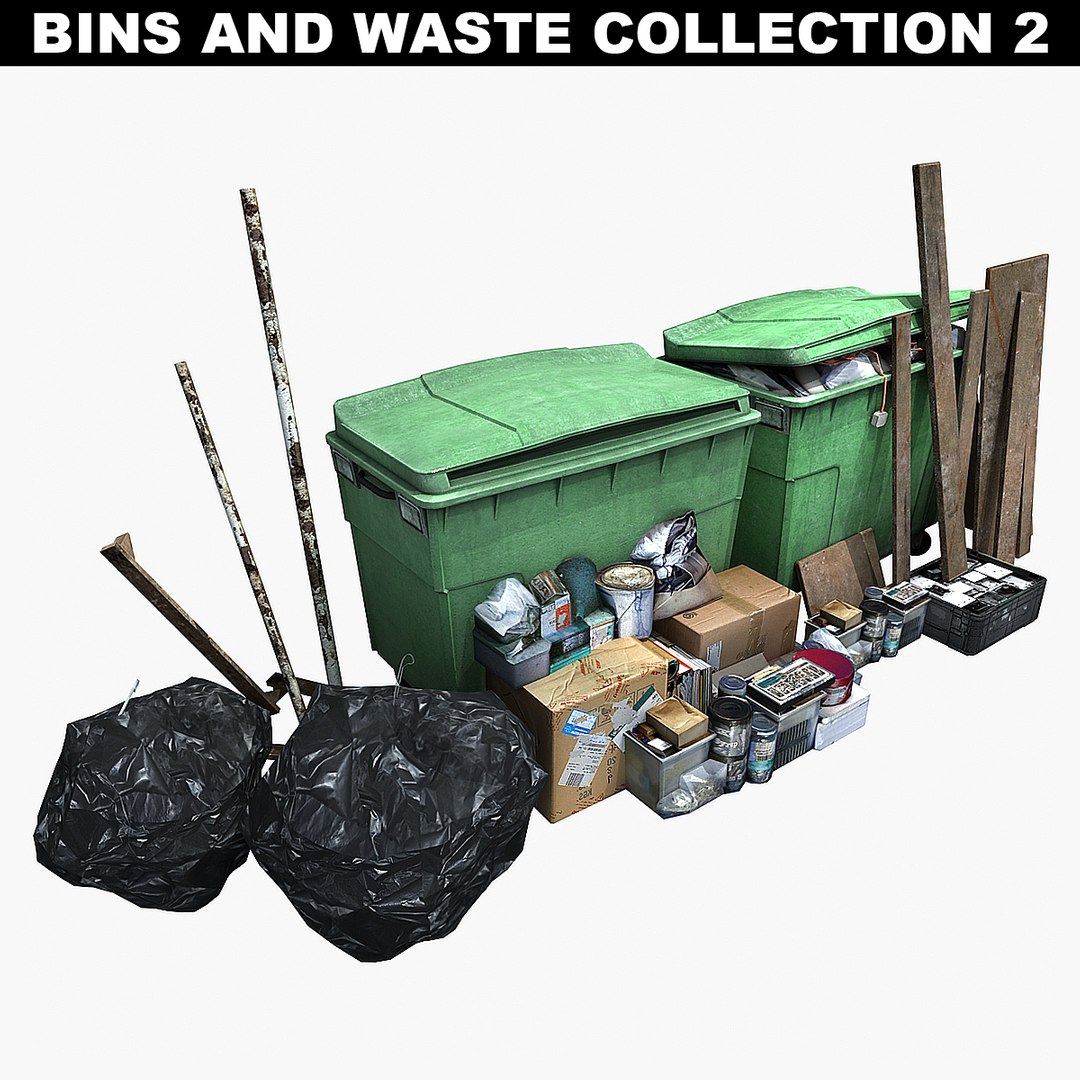 Bins Waste 3d 3ds
