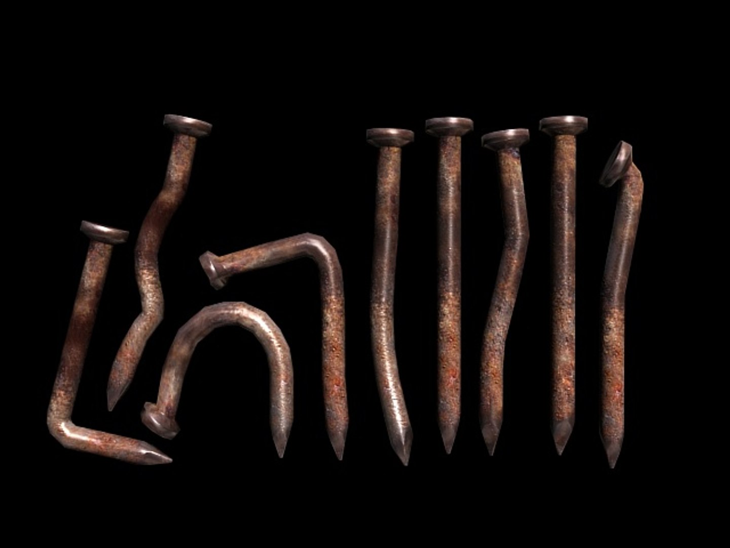Rusty Nails Rust 3d Model