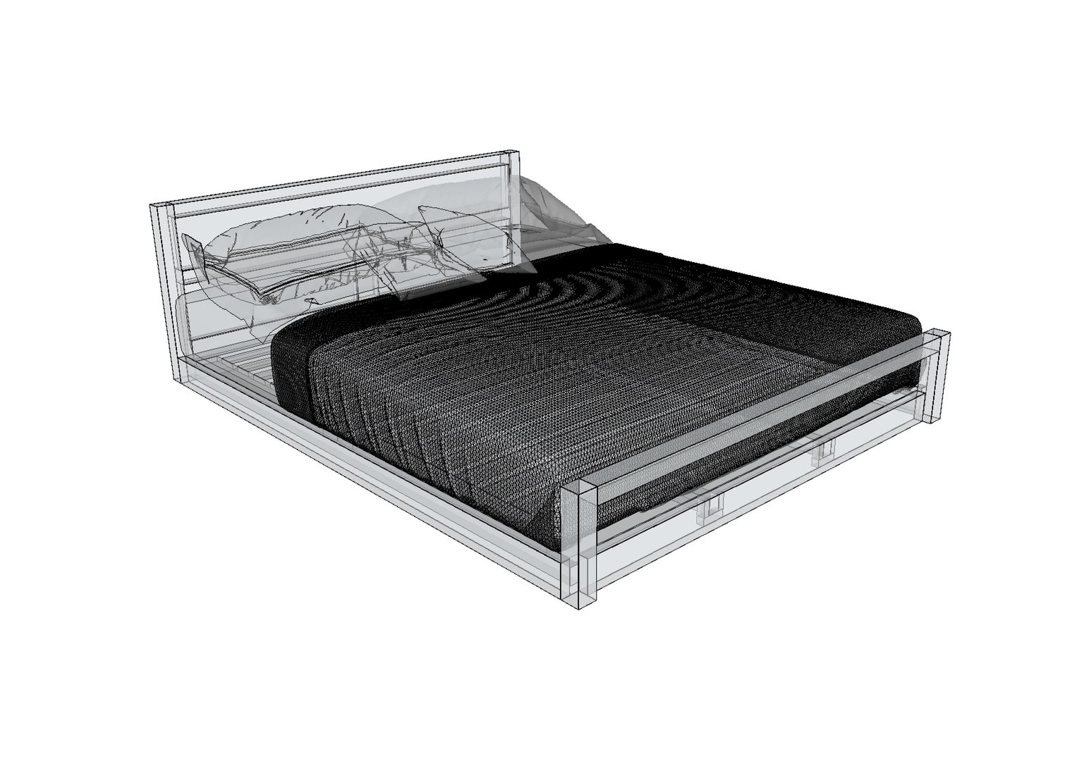 LOW BEDFRAME - 002 CLAIRE 3D Model - TurboSquid 2350169