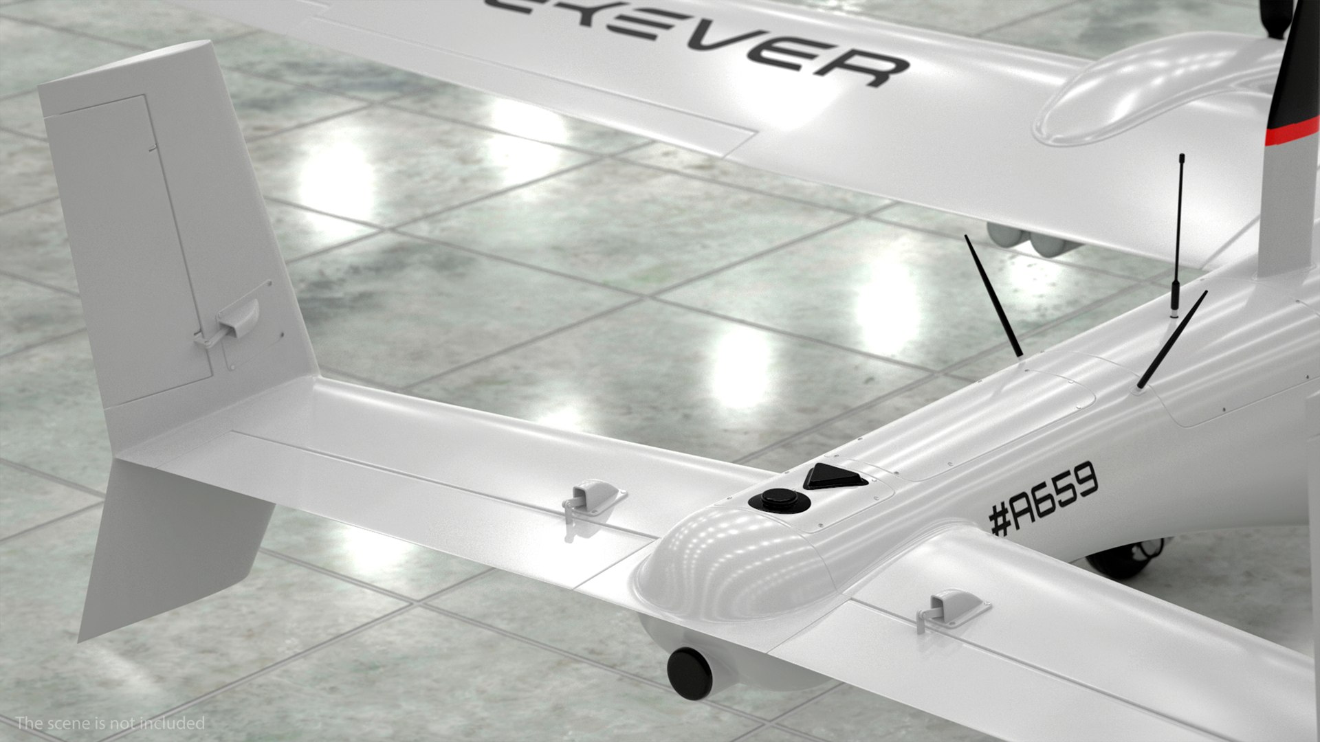 Tekever AR5 UAS Rigged for Maya 3D - TurboSquid 2154530