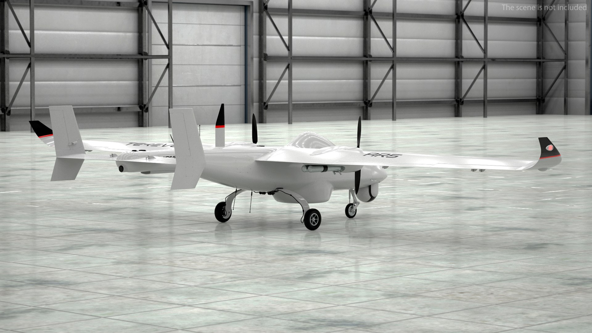 Tekever AR5 UAS Rigged for Maya 3D - TurboSquid 2154530