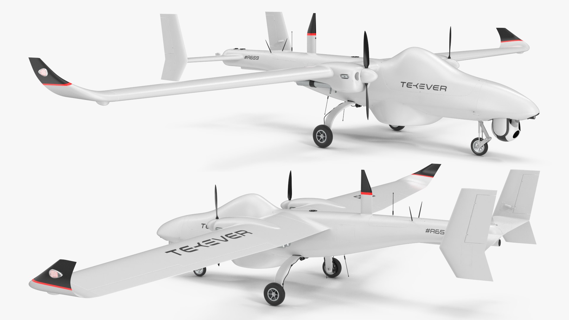 Tekever AR5 UAS Rigged for Maya 3D - TurboSquid 2154530