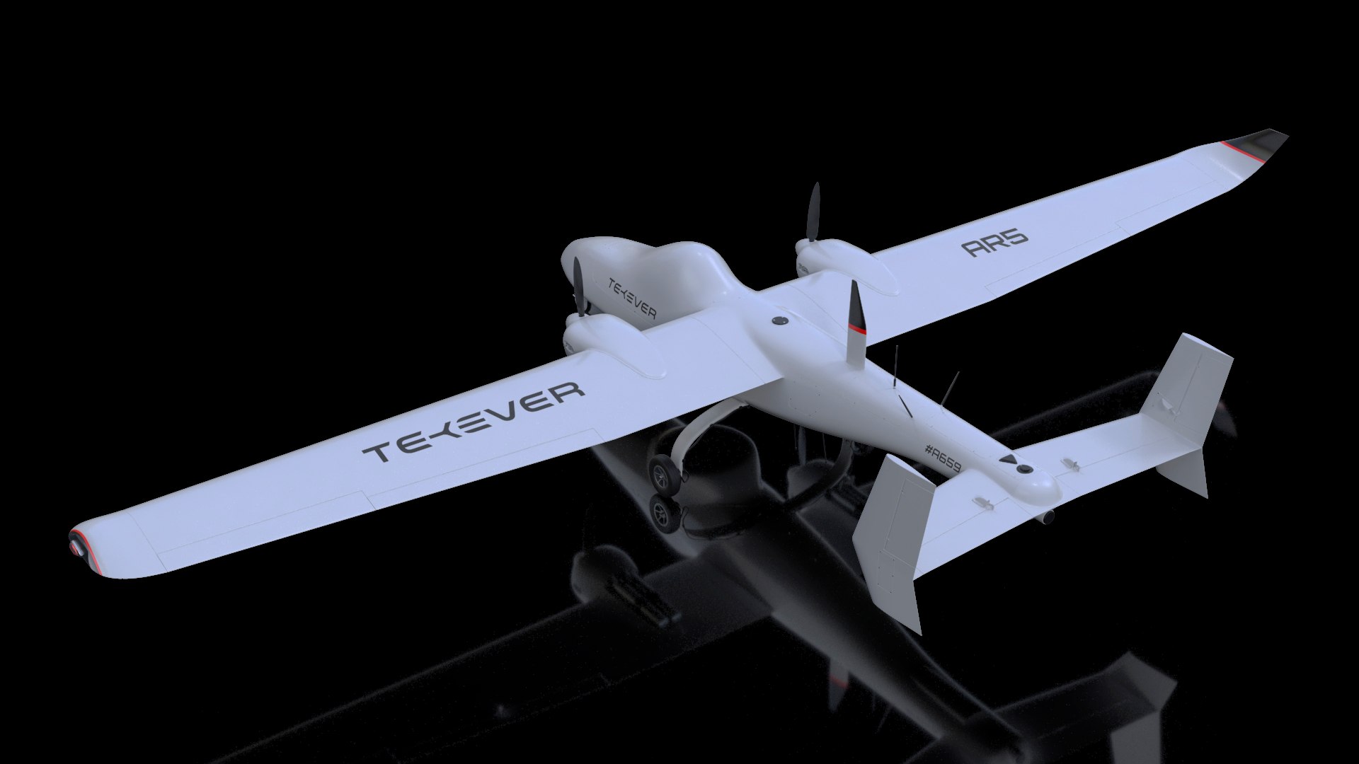 Tekever AR5 UAS Rigged for Maya 3D - TurboSquid 2154530