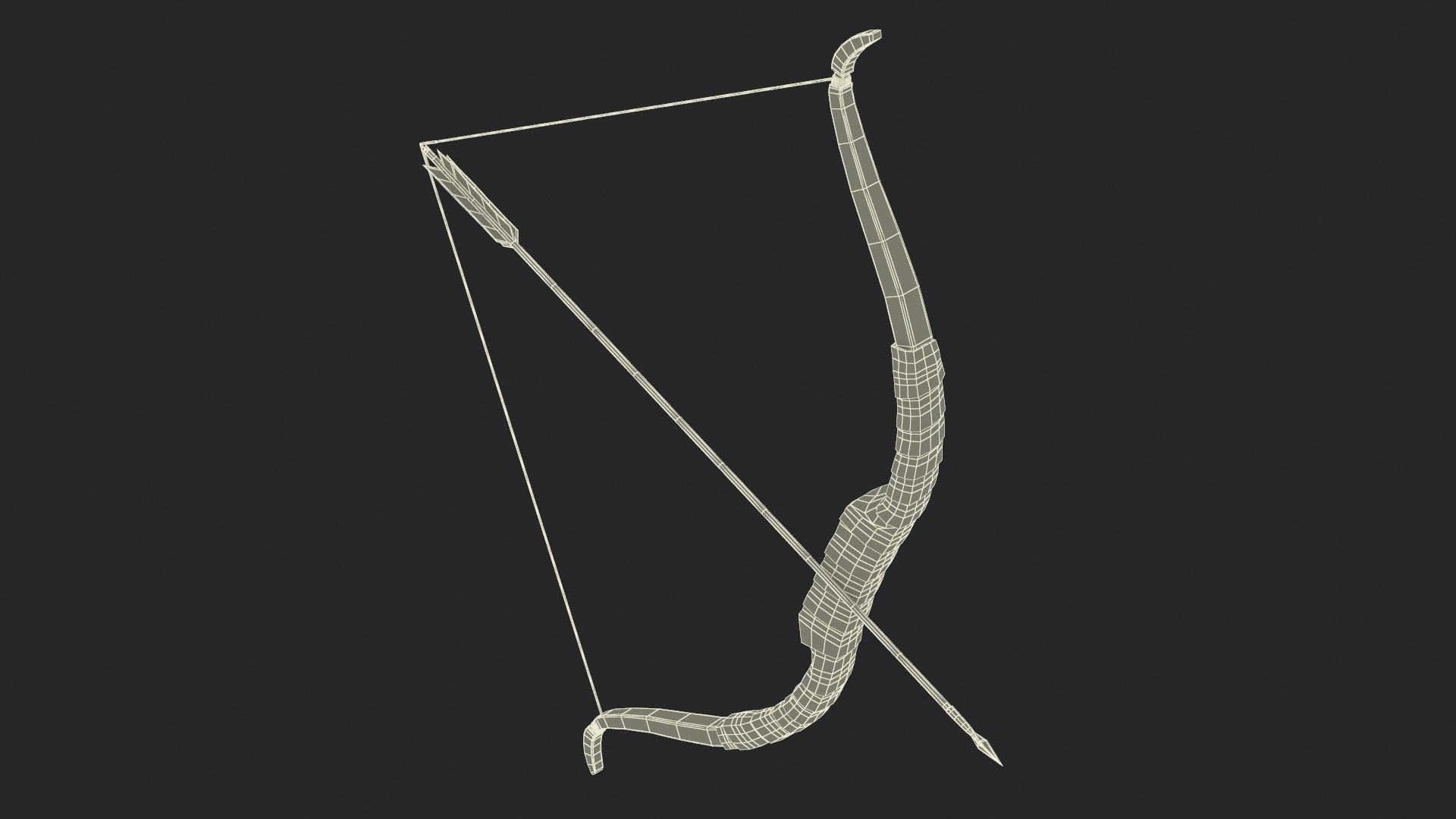 3D Traditional Bow Rigged - TurboSquid 2411485