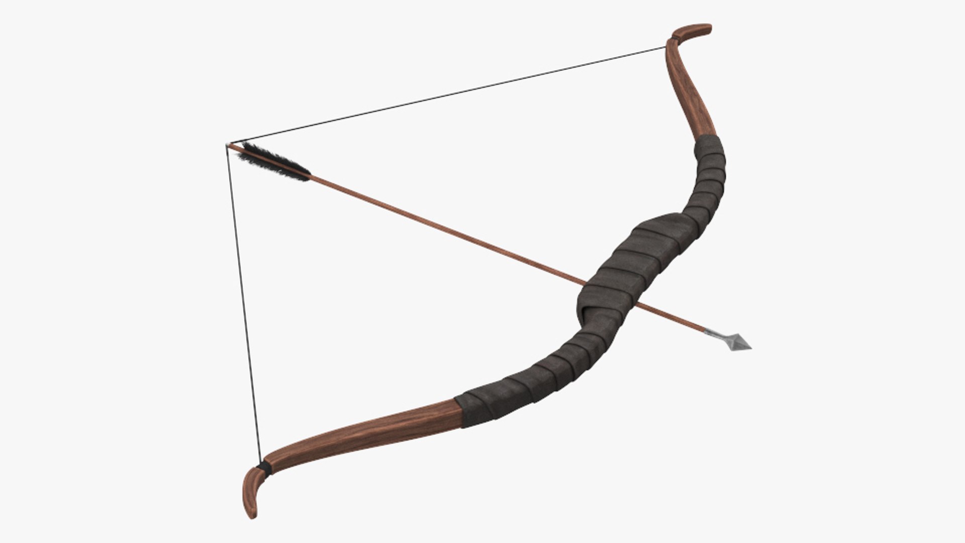 3D Traditional Bow Rigged - TurboSquid 2411485