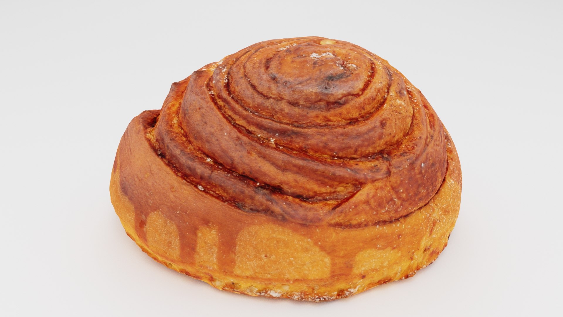 Roll or bun with cinnamon model - TurboSquid 1716875