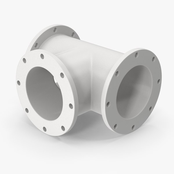 3D Industrial Tee Pipe model - TurboSquid 1838379