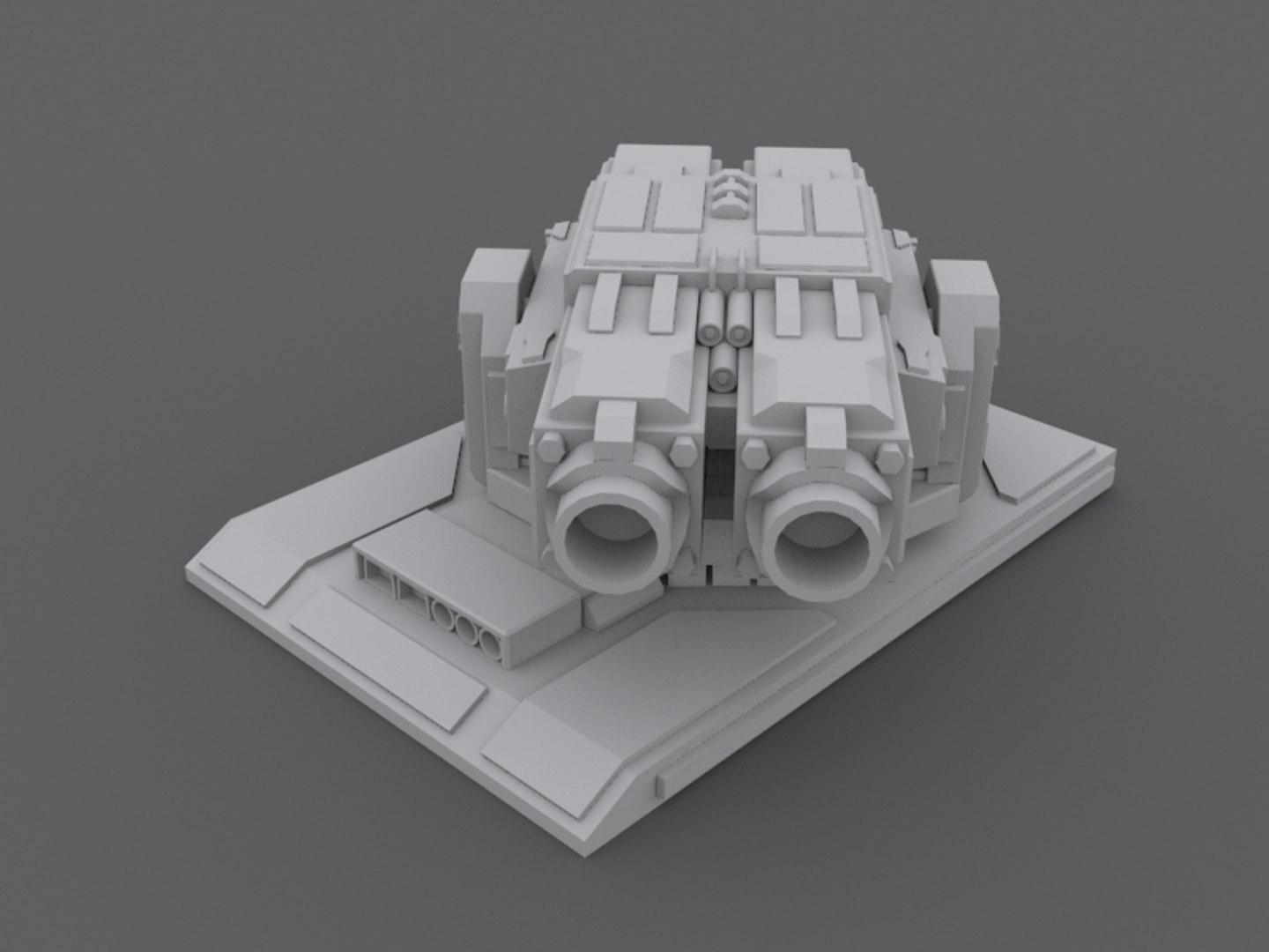 3d Model Turret Machine Gun