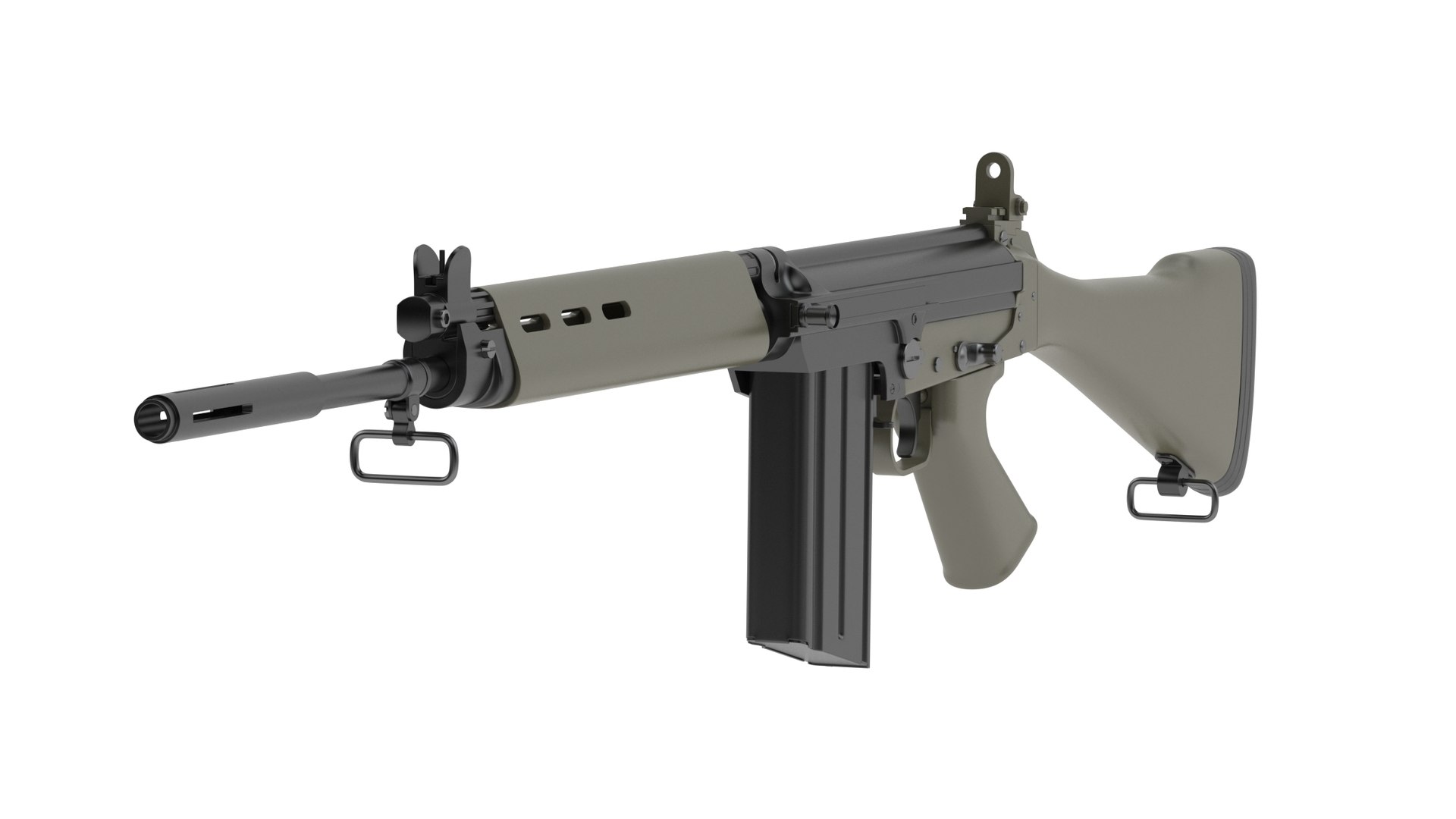FN FAL 3D - TurboSquid 1760517
