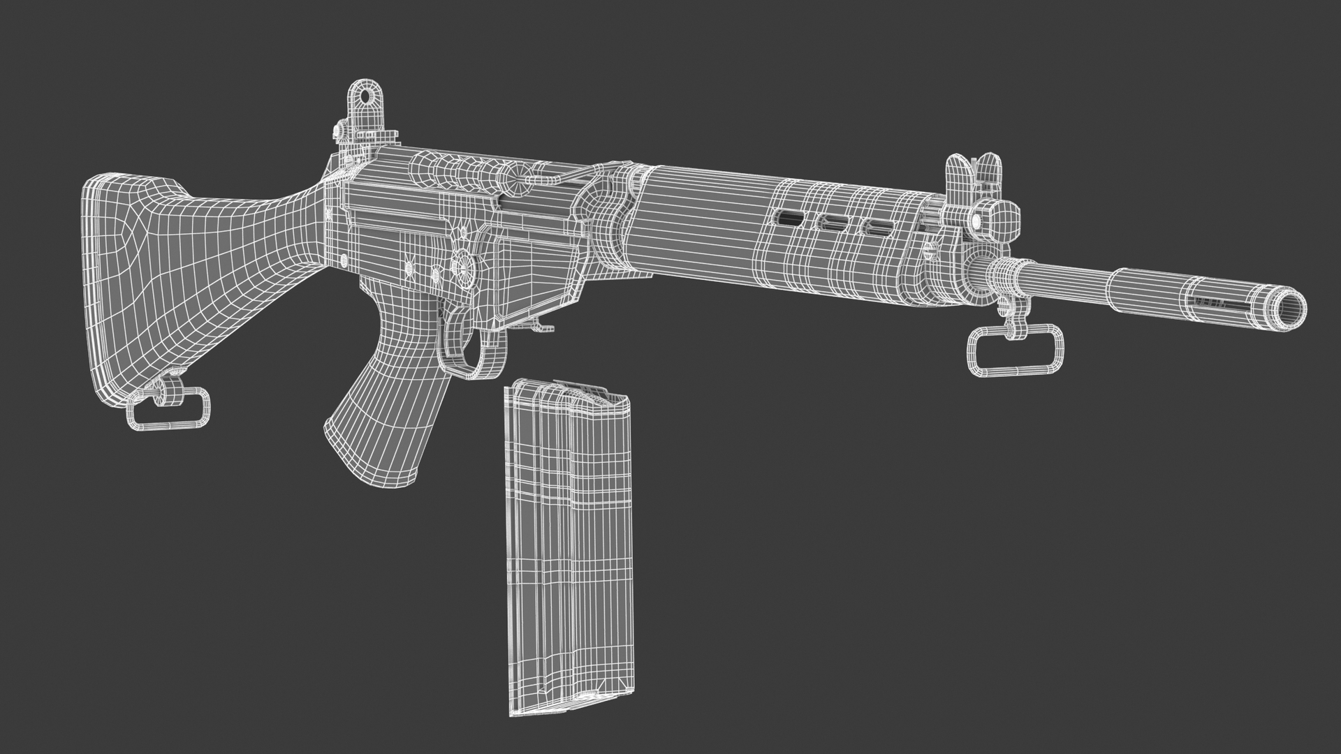 FN FAL 3D - TurboSquid 1760517