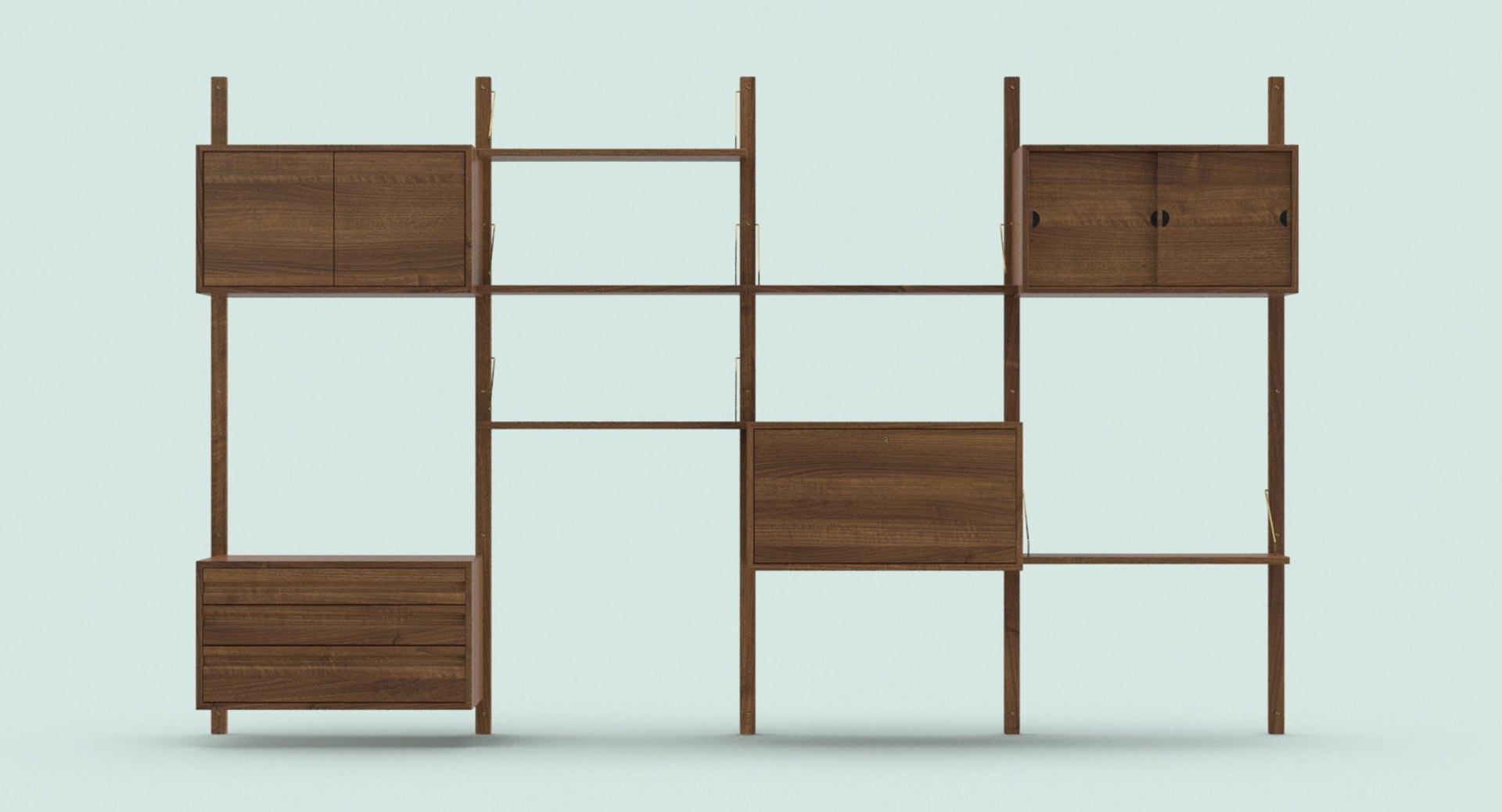 3D Modern-shelving-system - TurboSquid 1262303