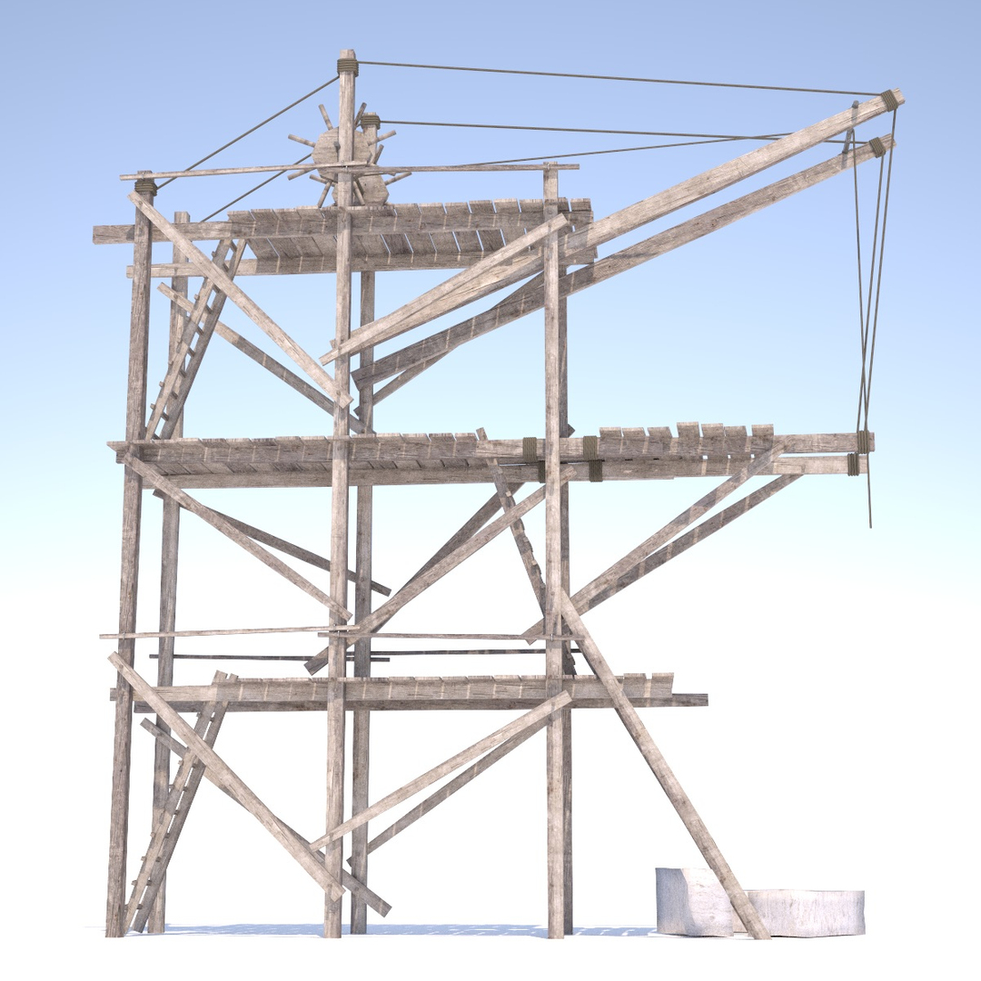 wooden scaffolding 3ds