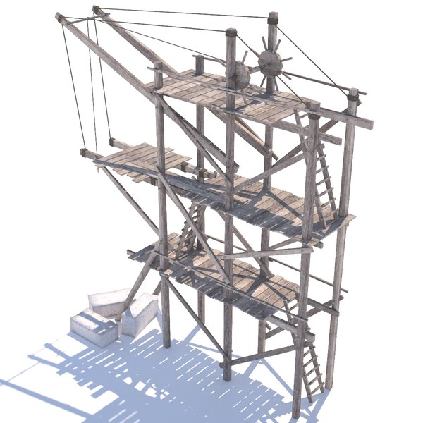 wooden scaffolding 3ds