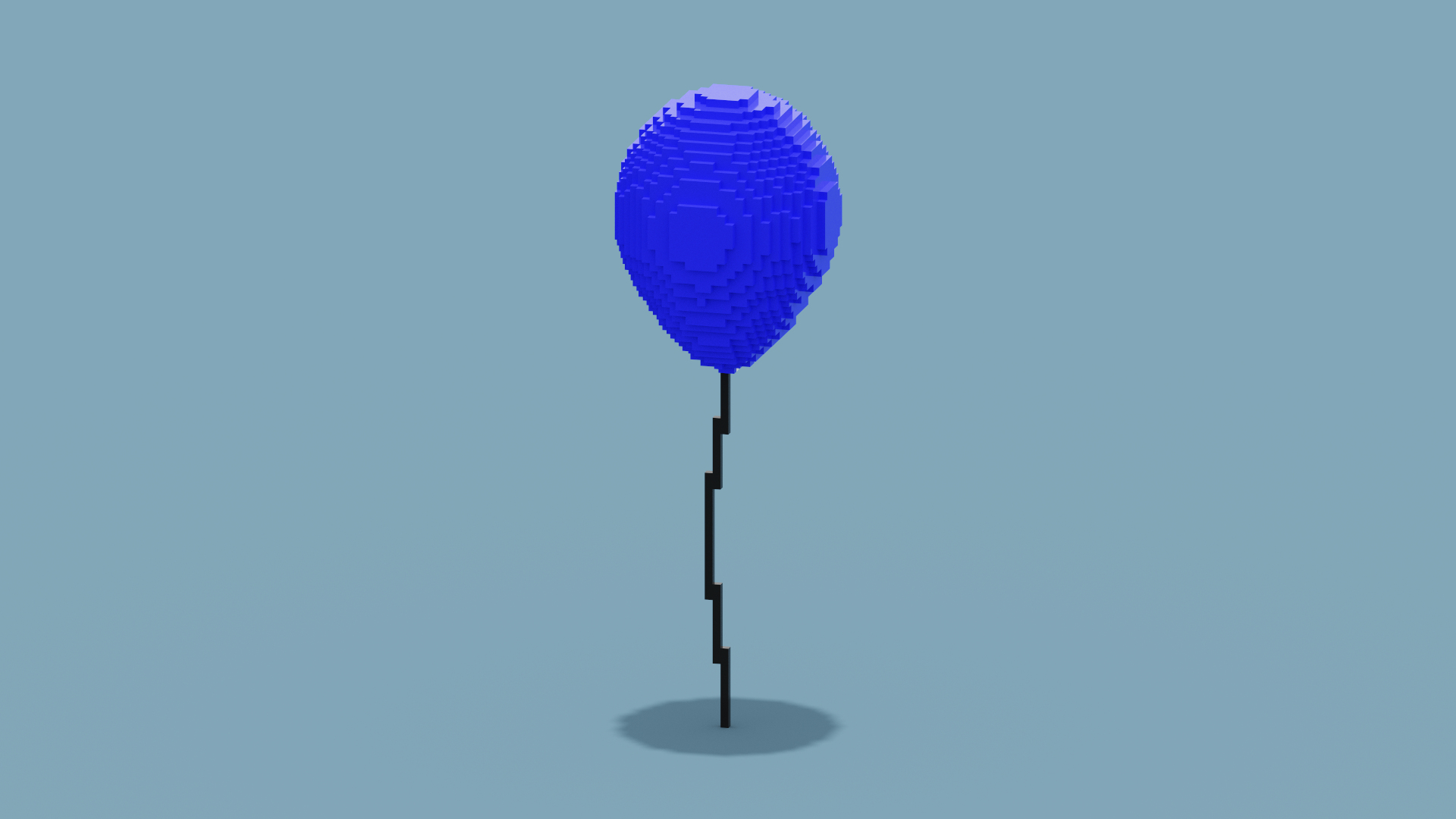 3D Voxel Blue Balloon Model - TurboSquid 1975520