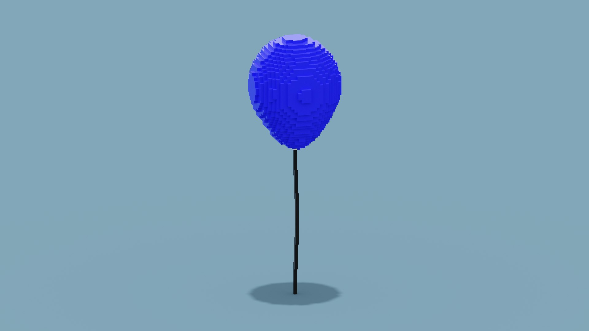 3D Voxel Blue Balloon Model - TurboSquid 1975520