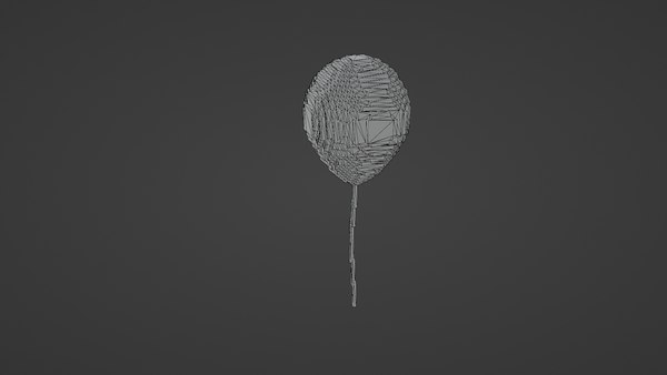 3D Voxel Blue Balloon model - TurboSquid 1975520