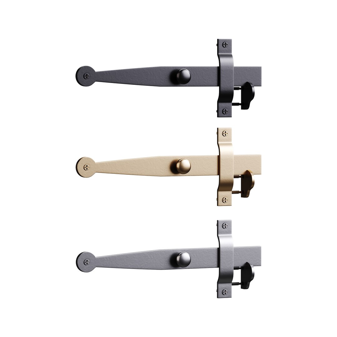 Cast Iron Gate Latch Bar Catch 3D Model - TurboSquid 2346943