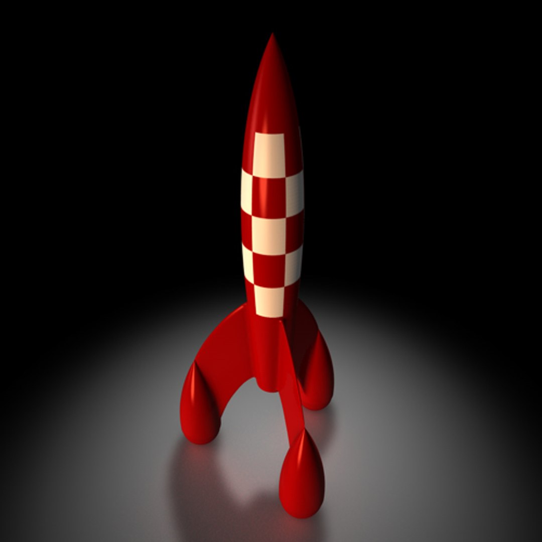 Tintin Rocket 3d Obj