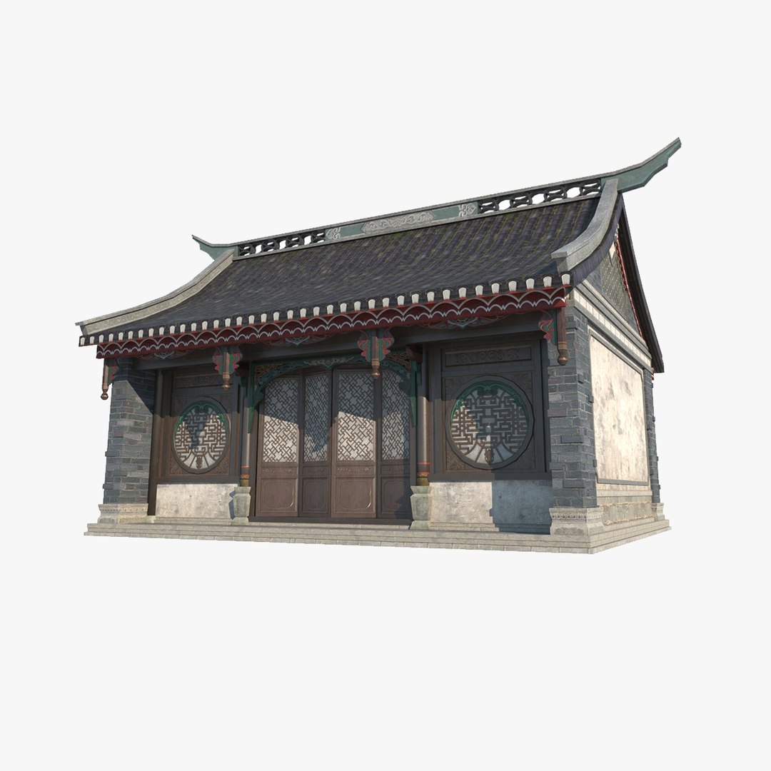 3D One room house in ancient Asian architecture model - TurboSquid 2074375
