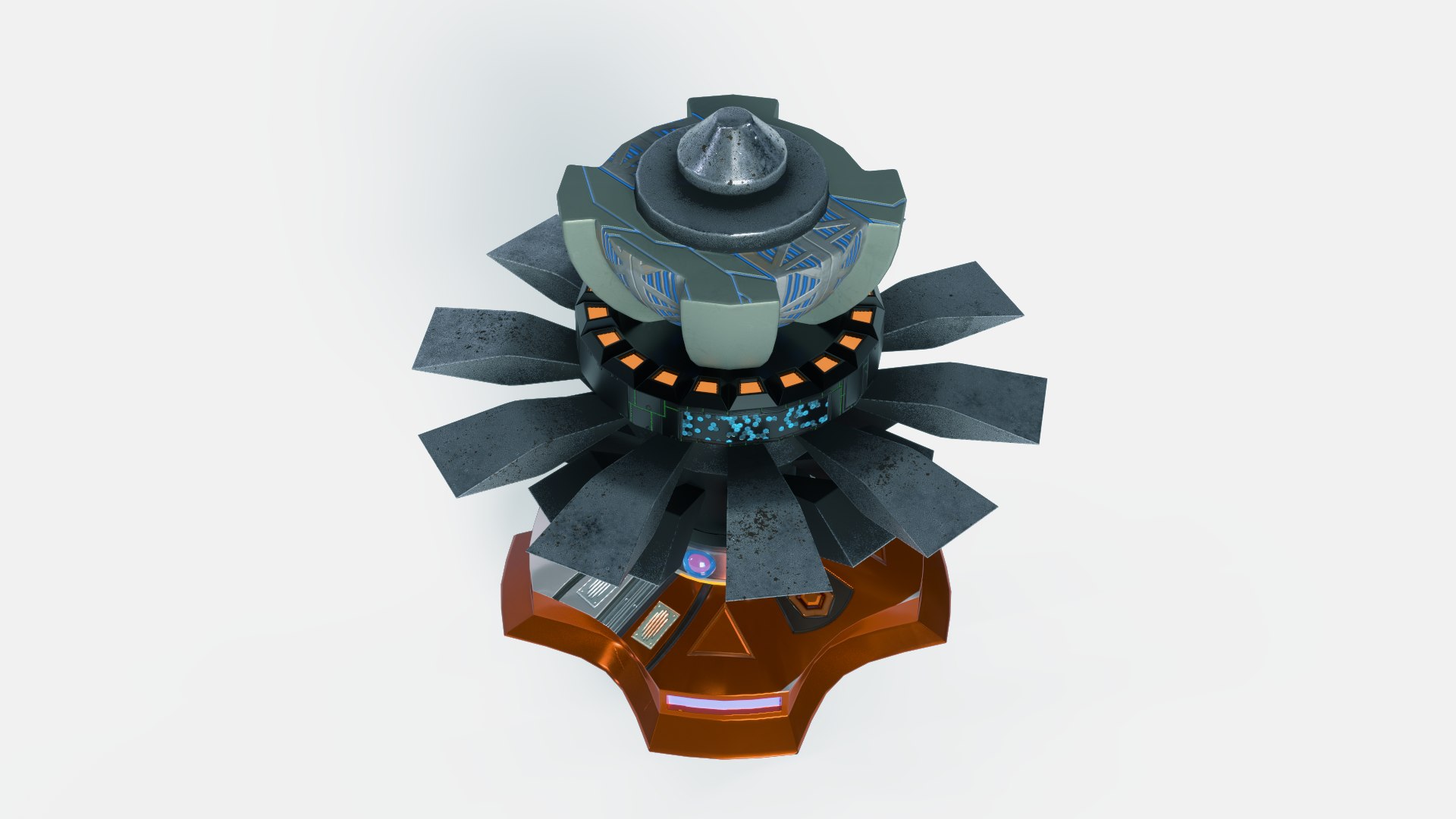 Sci-Fi Mechanical Robot Machine Rigged 3D Model For Animation Games 3D ...