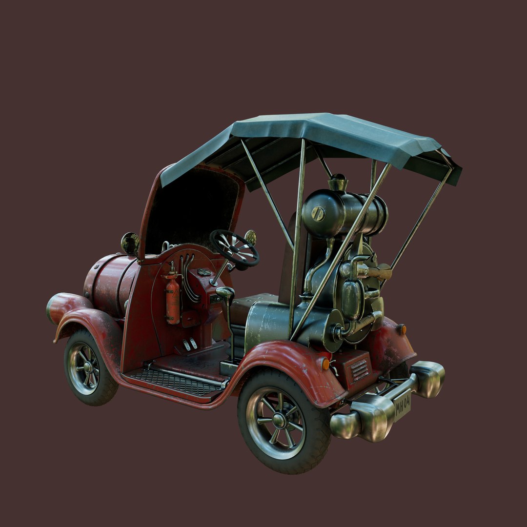 3D Steam Car - TurboSquid 2105607