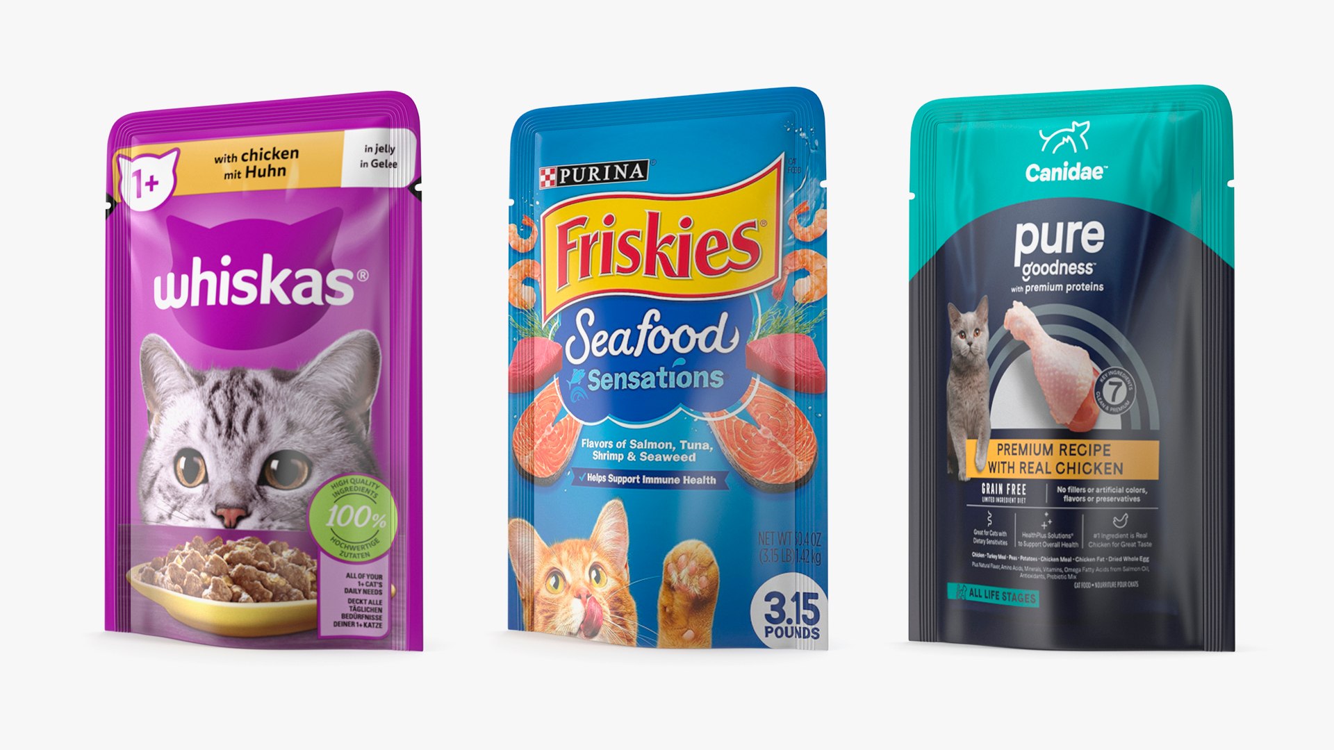 Cat Food Pouches Collection 3D - TurboSquid 2298287