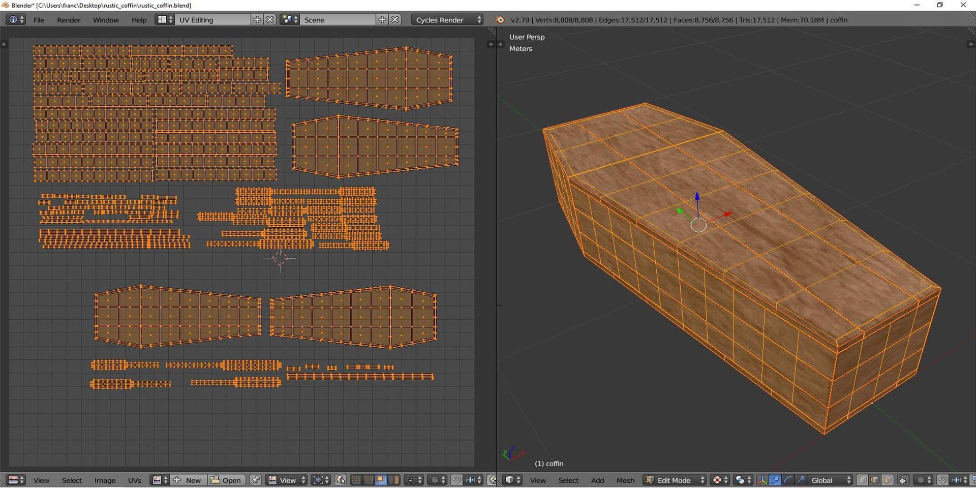 Rustic Coffin 3D Model - TurboSquid 1599365