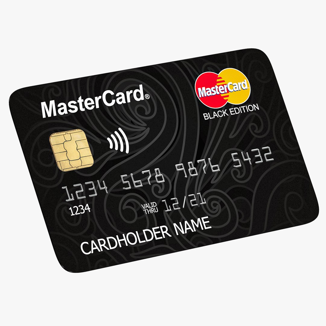 modelo 3d MasterCard Black Edition Credit Card - TurboSquid 2046429