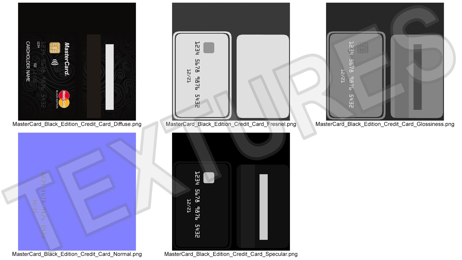 3D MasterCard Black Edition Credit Card - TurboSquid 2046429