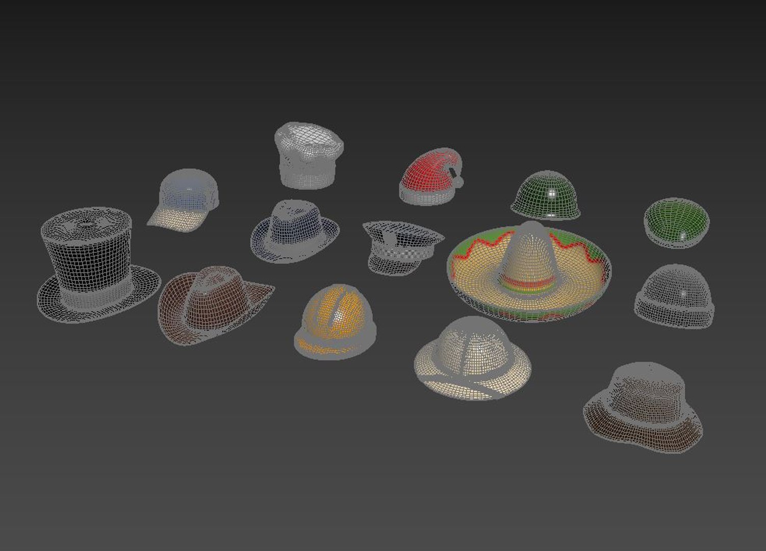 Hats helmet pack 3D model - TurboSquid 1633029