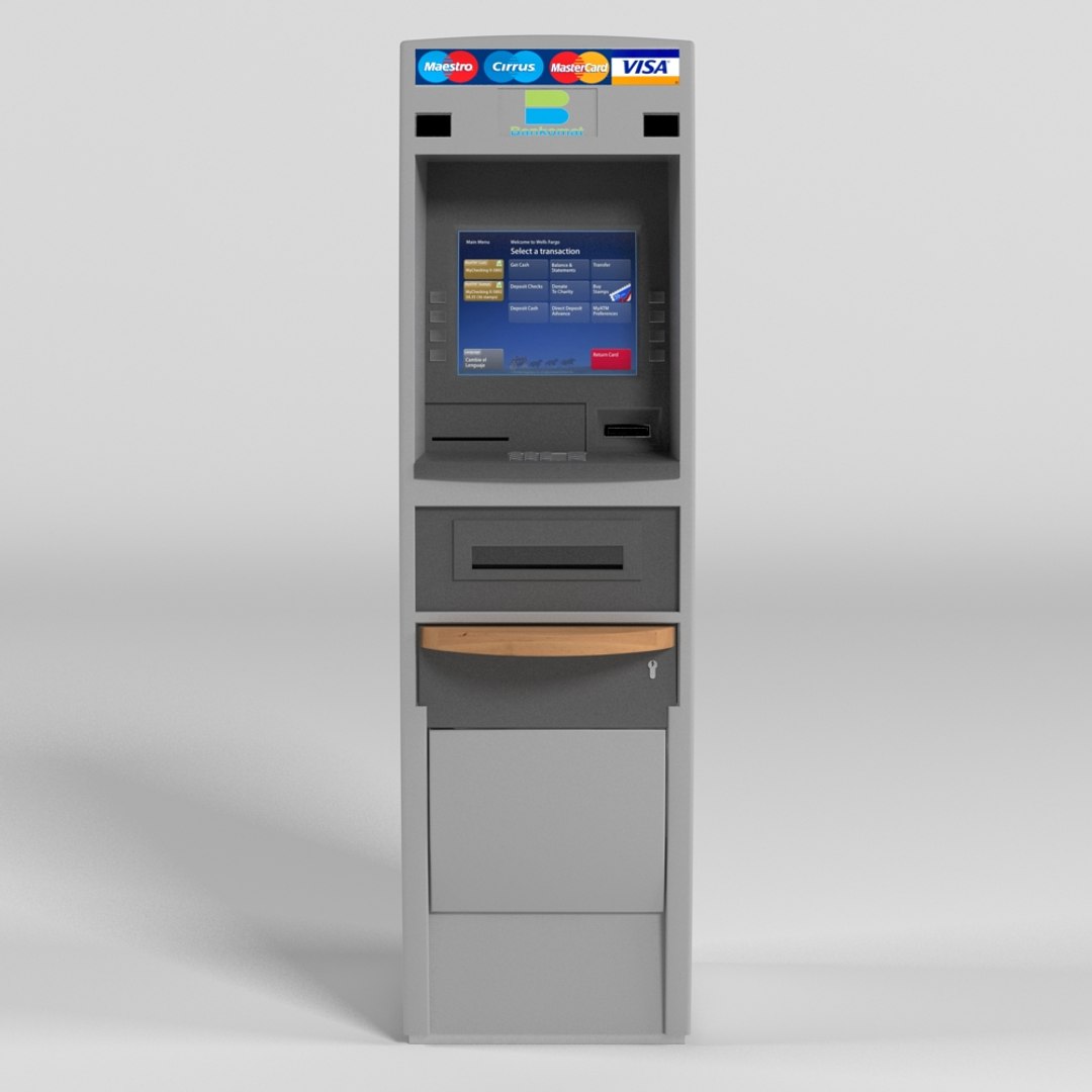 3d Model Of Atm Machine