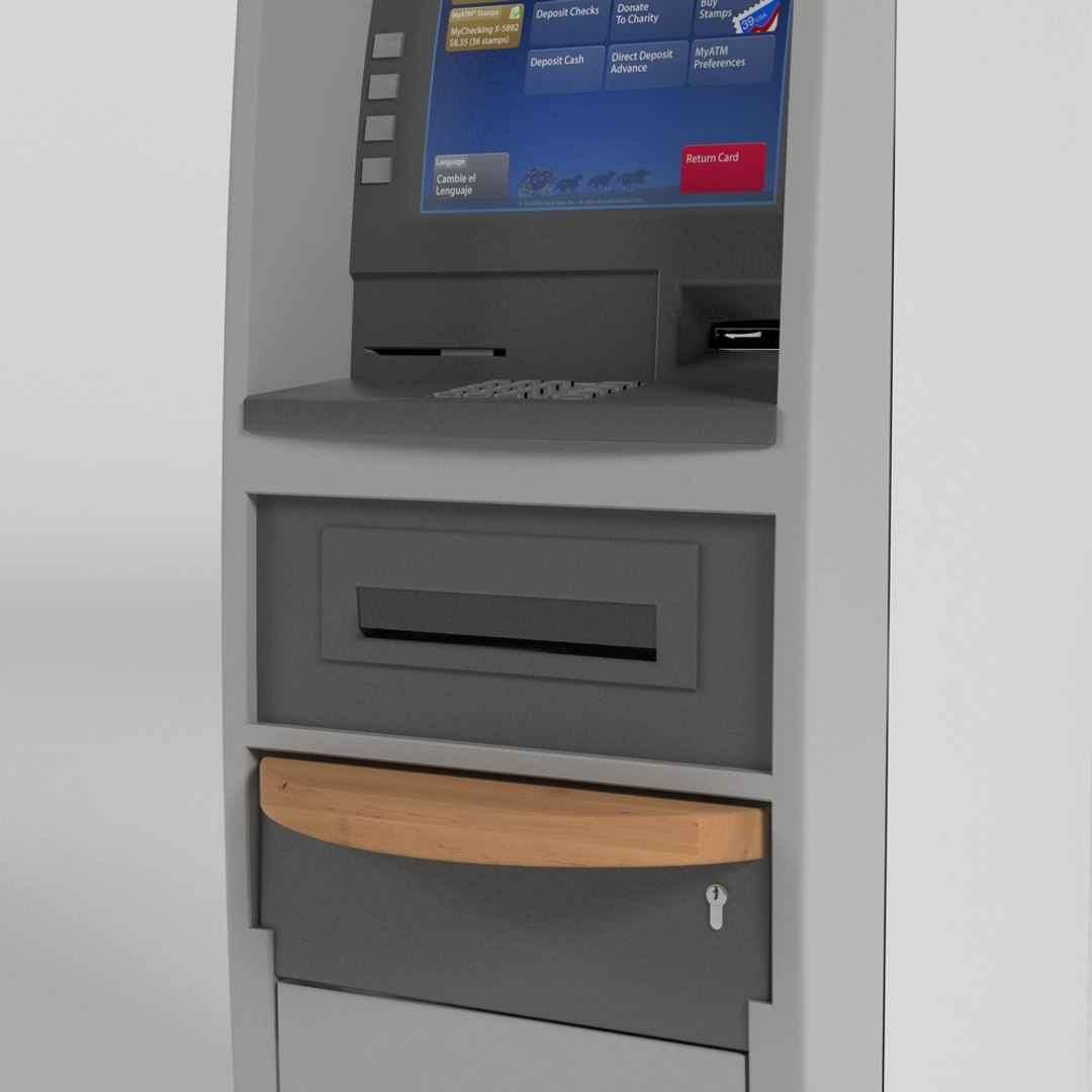 3d Model Of Atm Machine