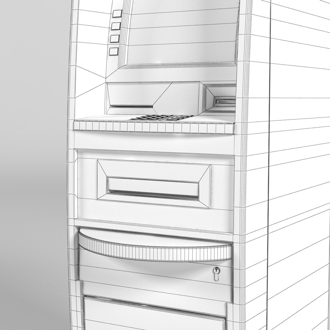 3d Model Of Atm Machine