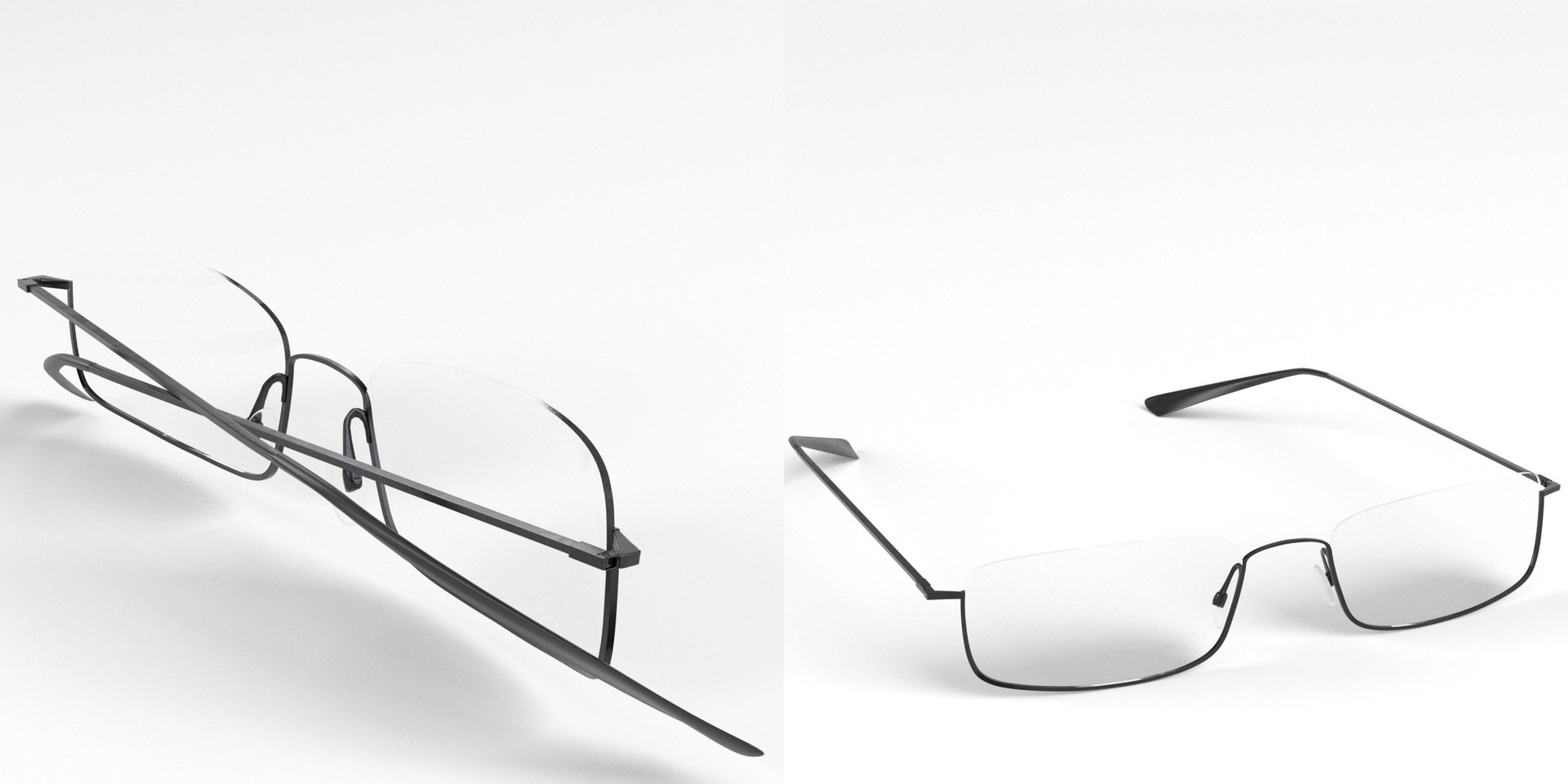 3D Model Glasses Top Rimless - TurboSquid 1948774