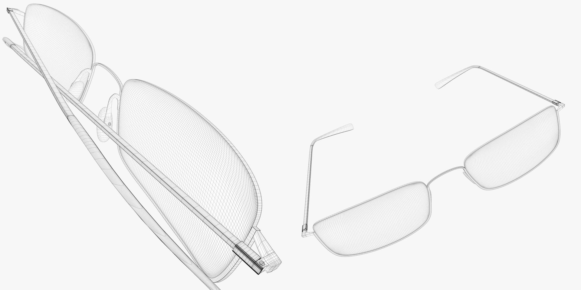 3D Model Glasses Top Rimless - TurboSquid 1948774