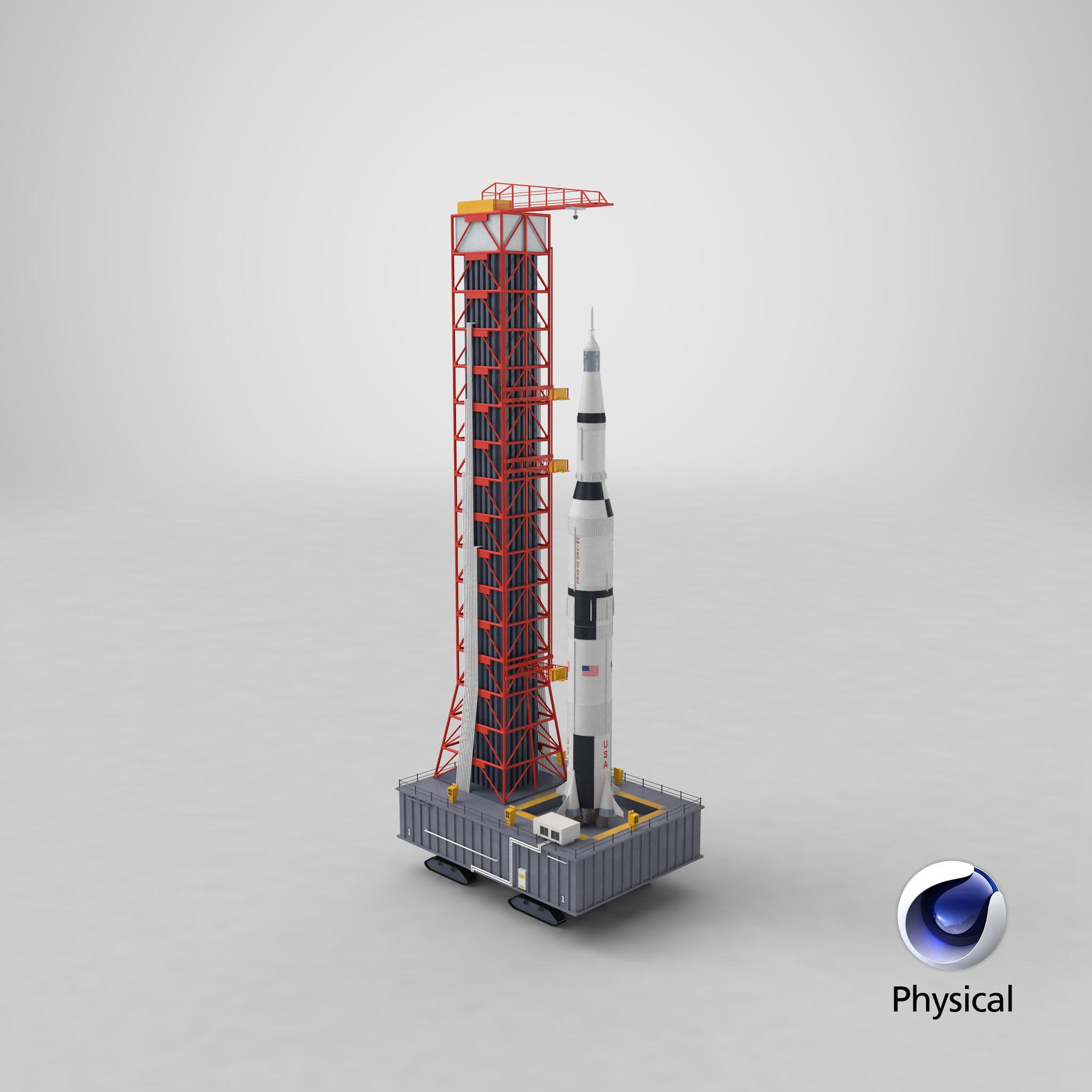Saturn v rocket launcher 3D - TurboSquid 1470975