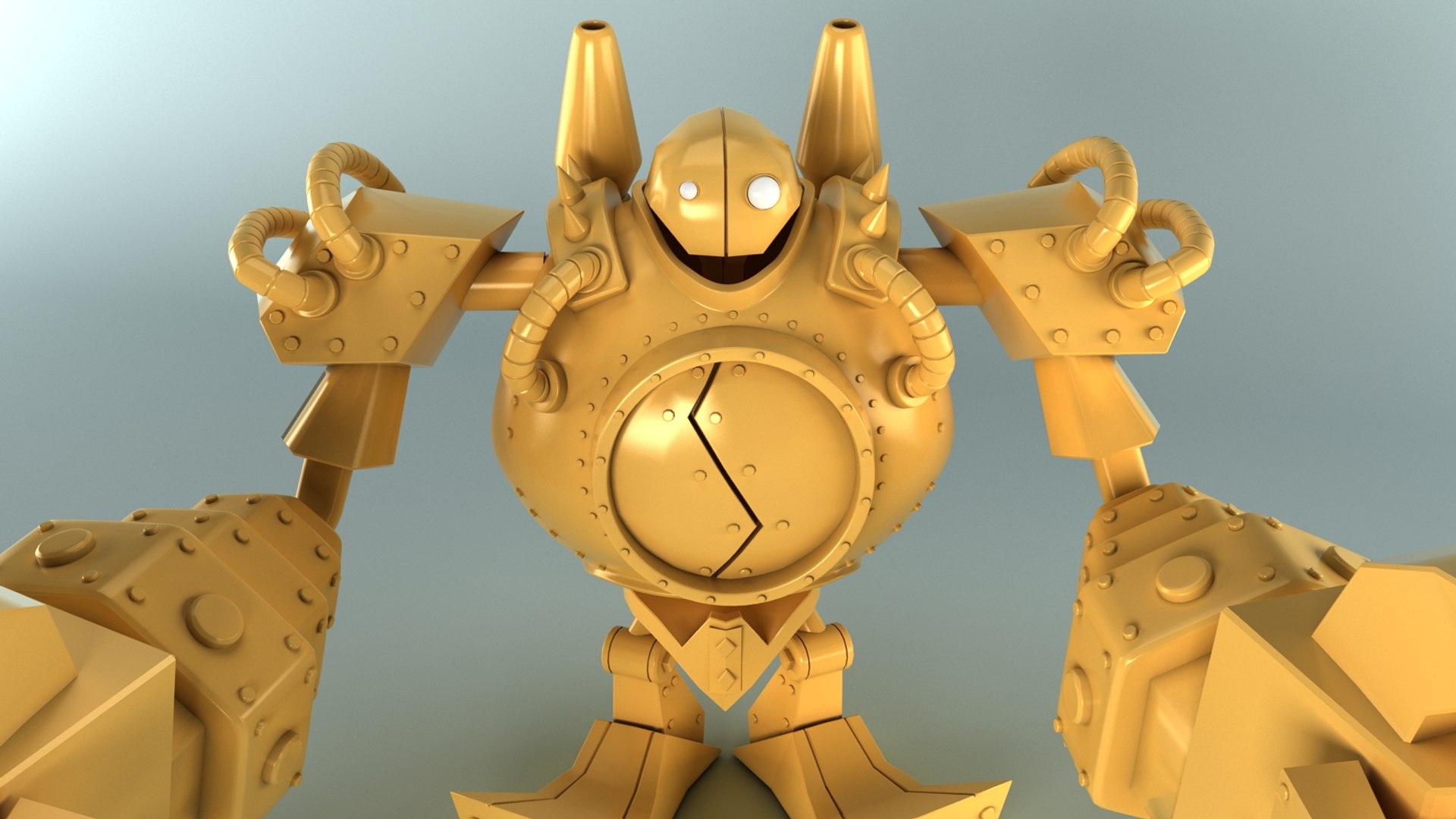 Blitzcrank League Legends 3d Max