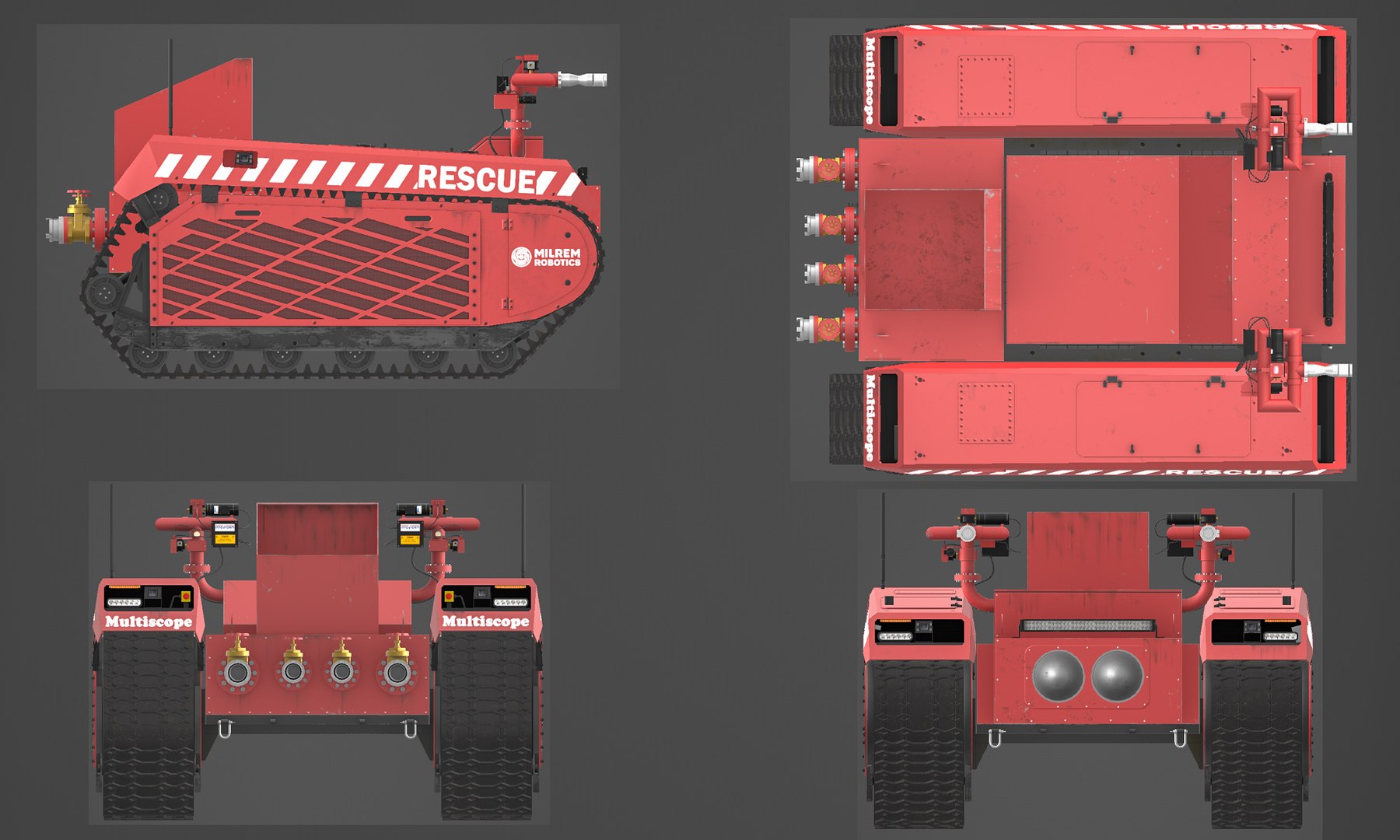 3D Themis Multiscope Fire Robot - TurboSquid 2007614